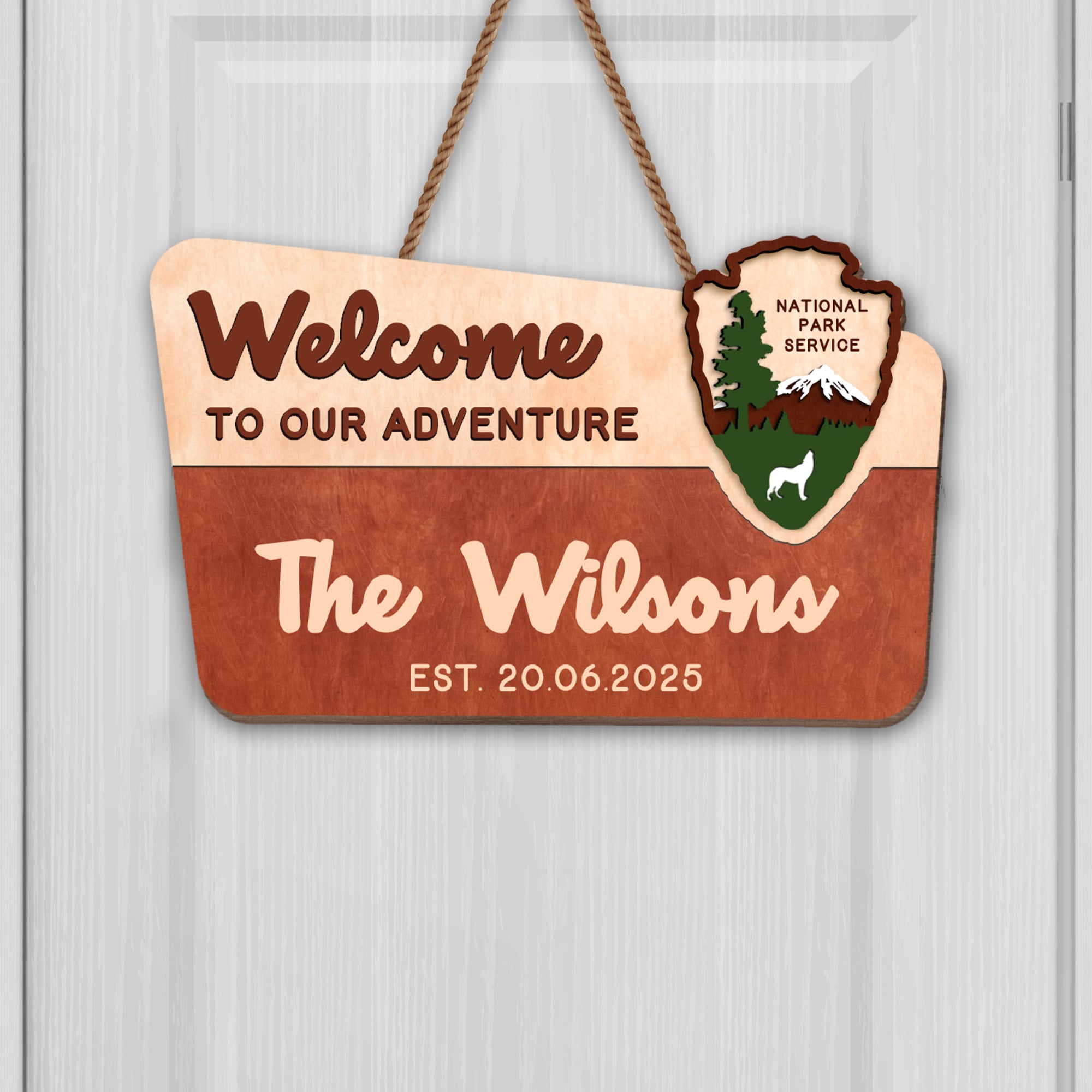 Welcome To Our Adventure, Custom Wood Sign, Gift for Families and ...