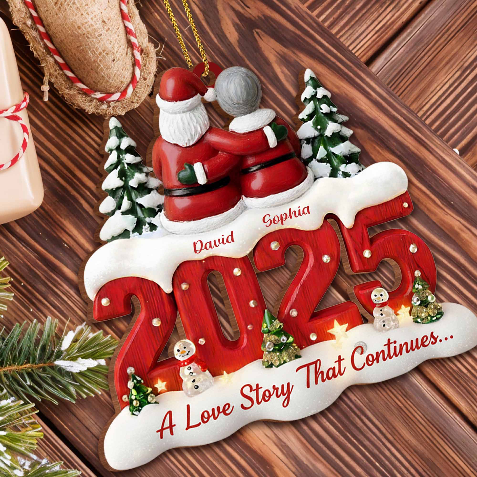 A Love Story That Continues, Santa Claus And Christmas Themes, Custom ...