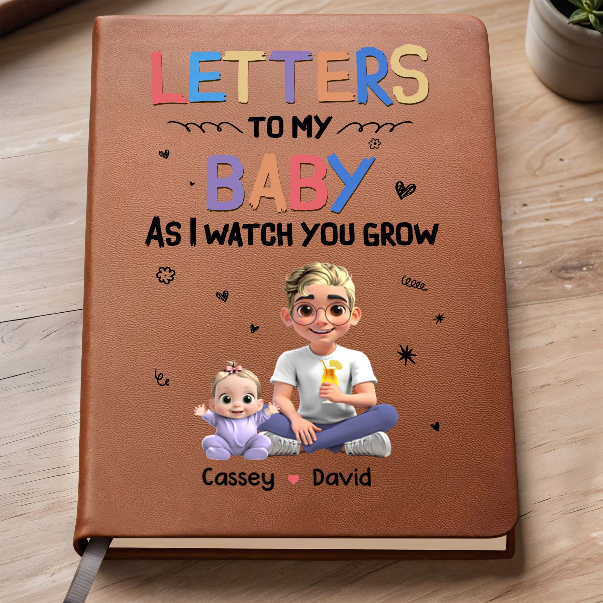 Letters To My Baby As I Watch You Grow, Personalized Custom Leather ...