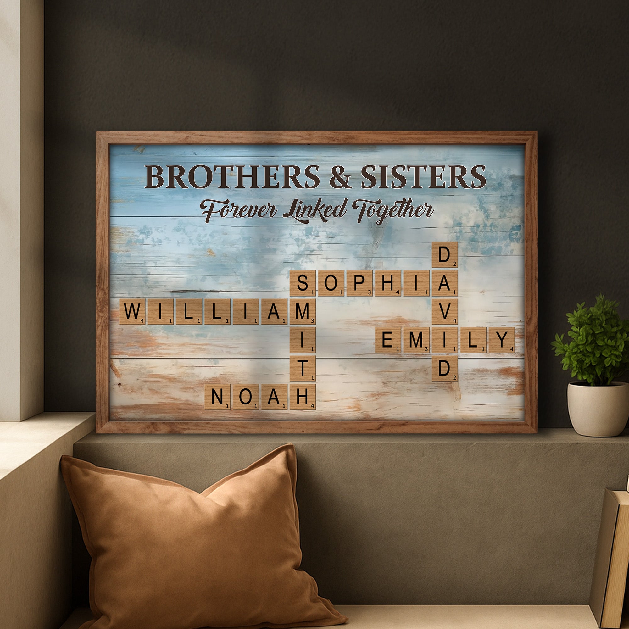Brothers And Sisters Forever Linked Together Poster, Personalized ...
