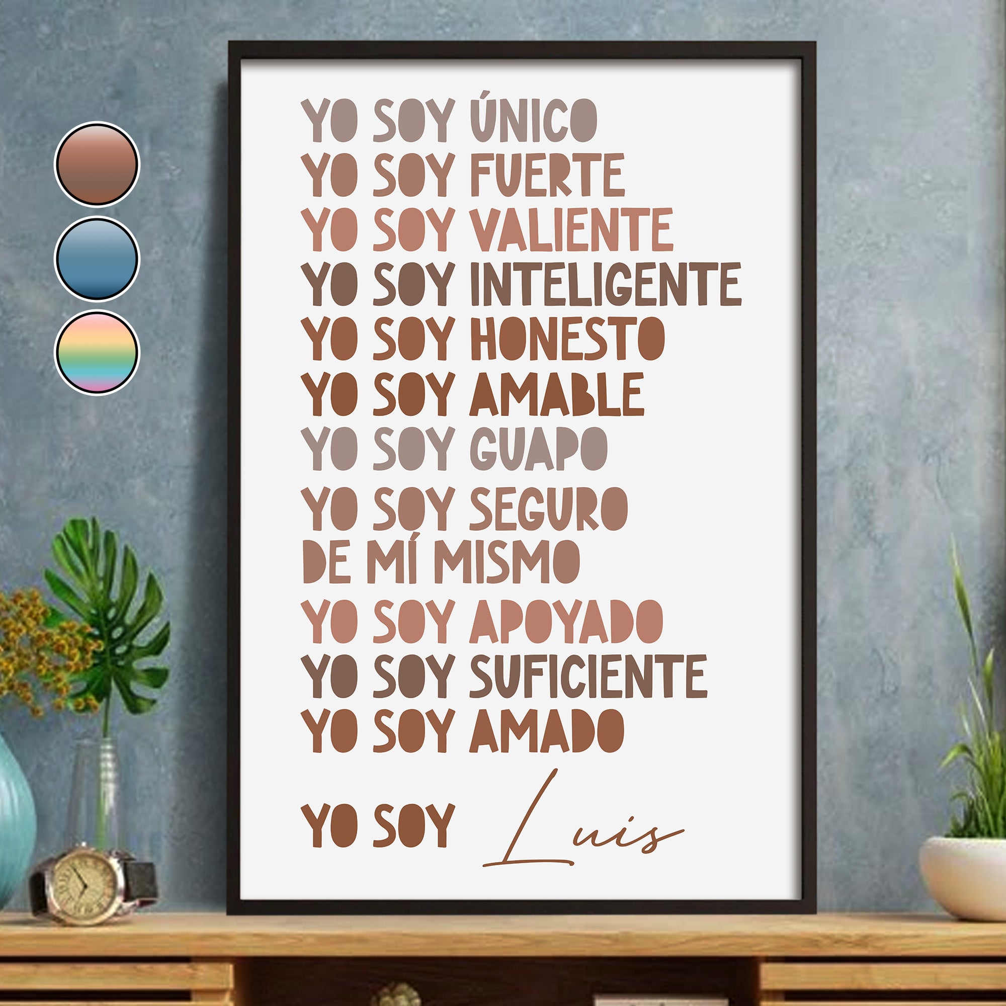 Empowering Spanish Phrases For Inspiration And Love, Vertical Poster ...