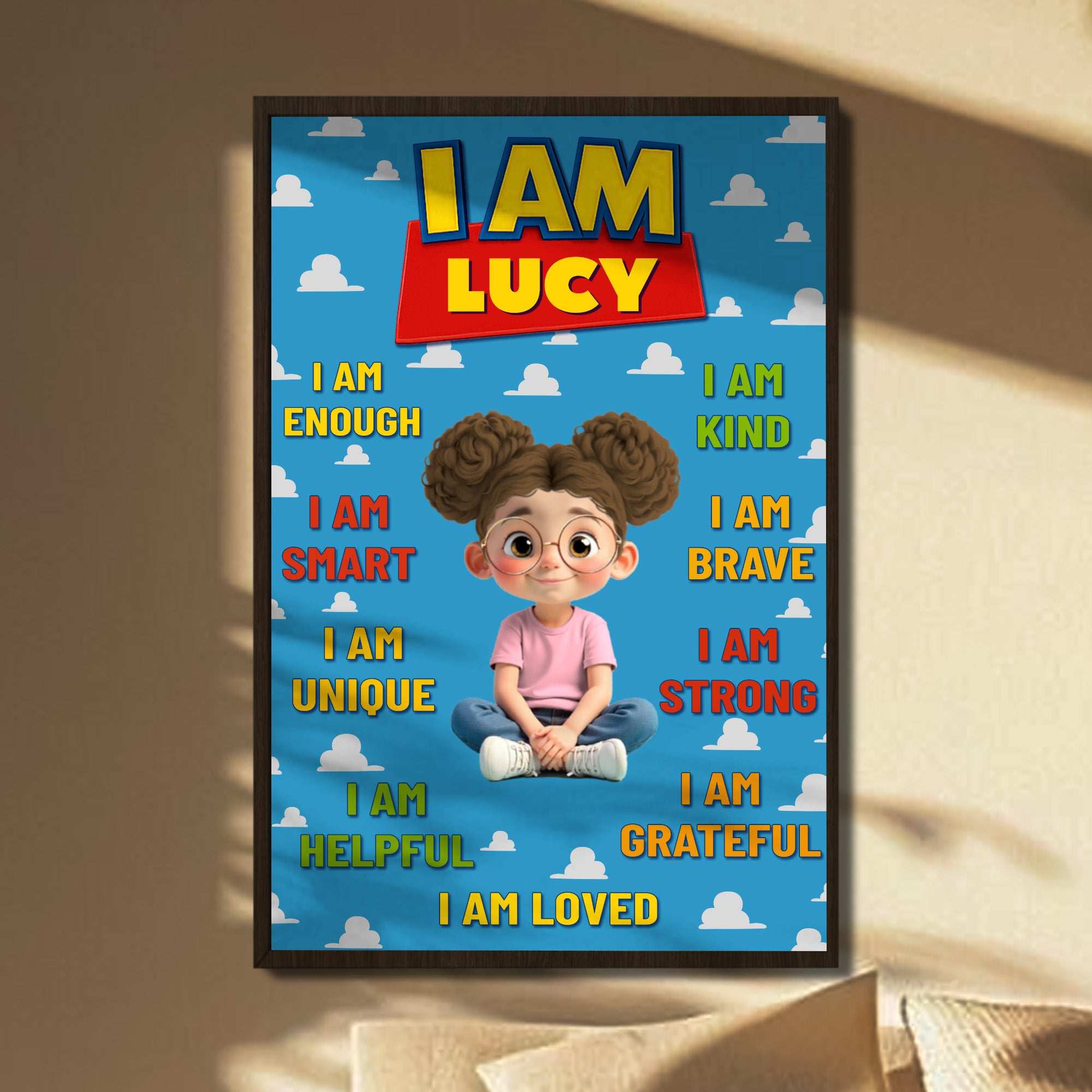 I Am, Positive Affirmations, Personalized Custom Vertical Poster, Gift ...