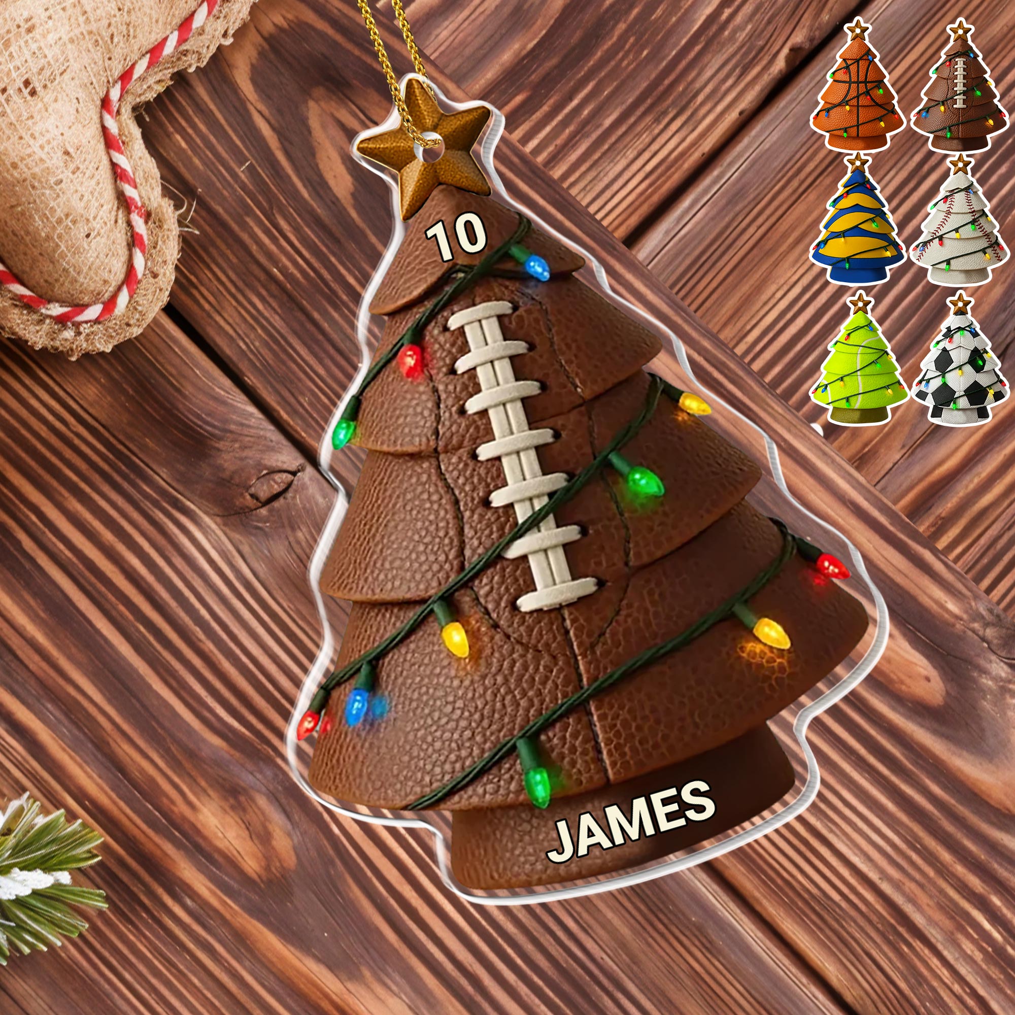 Customizable Christmas Tree With Colorful Lights, Personalized Custom ...
