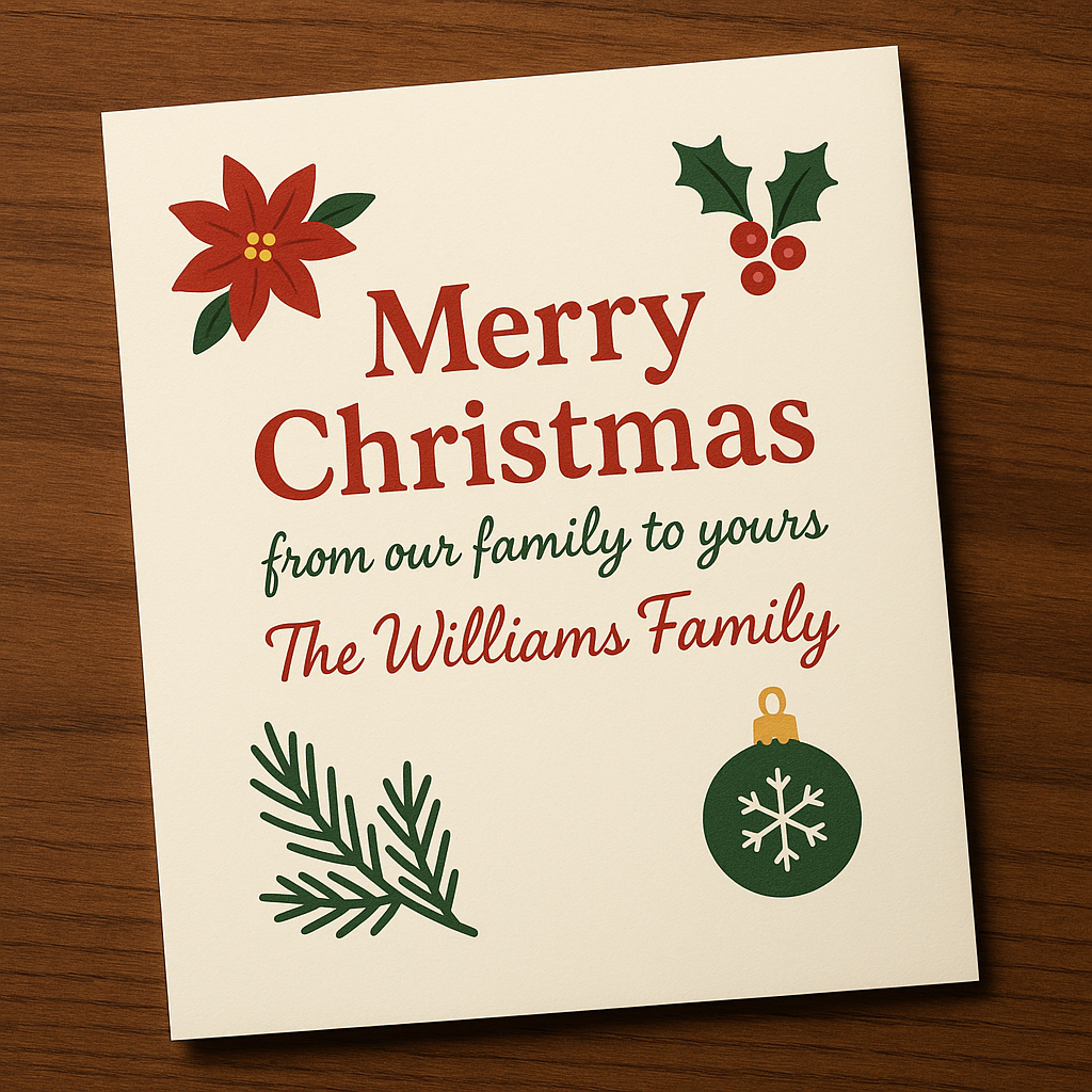 From Our Family to Yours: How to Sign a Christmas Card from a Family ...