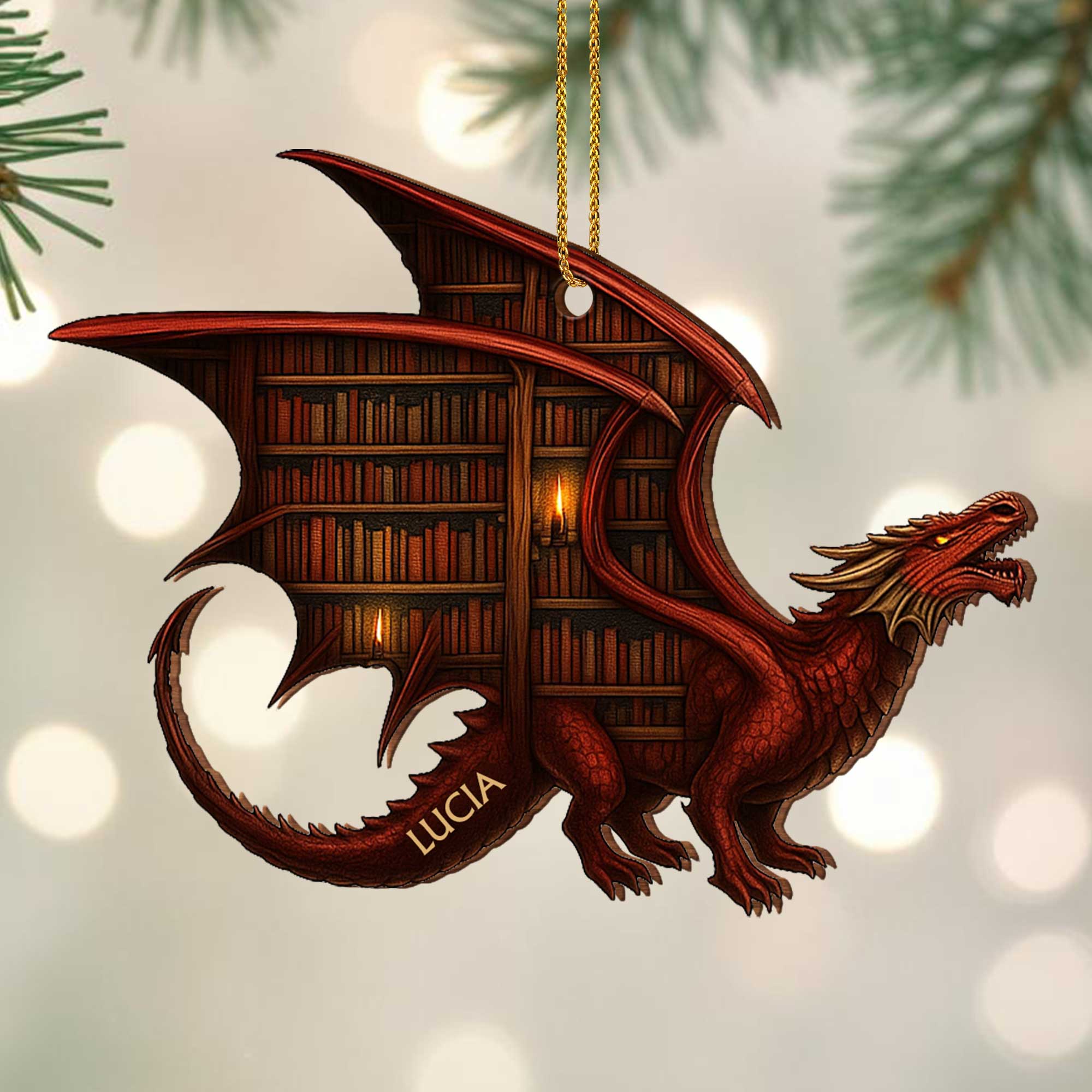 Customize This Fierce Dragon Design, Personalized Wood Ornament, Gift ...
