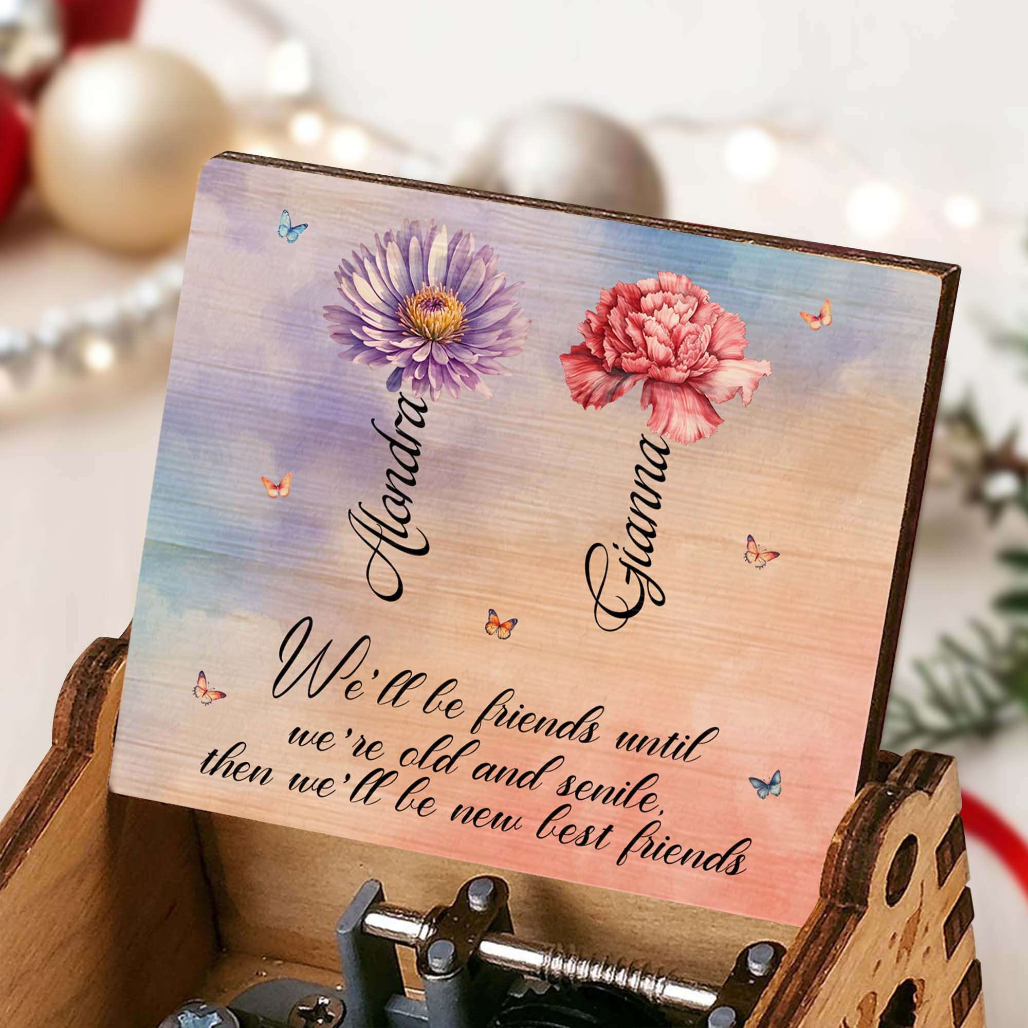 Friends Forever Quote - Personalized Custom Music Box - Gift For Best ...