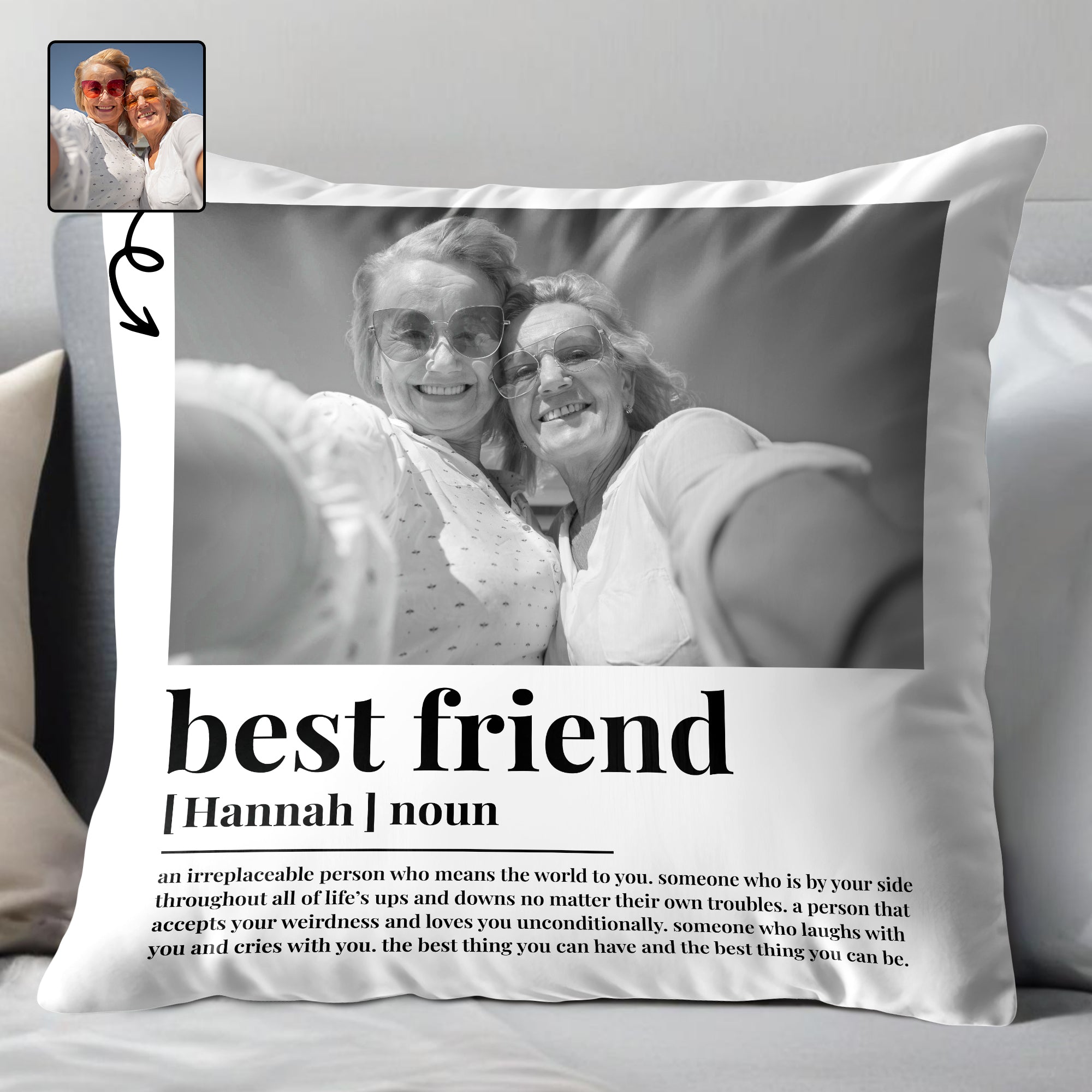 Best Friend Forever - Personalized Custom Pillow, Insert Included ...