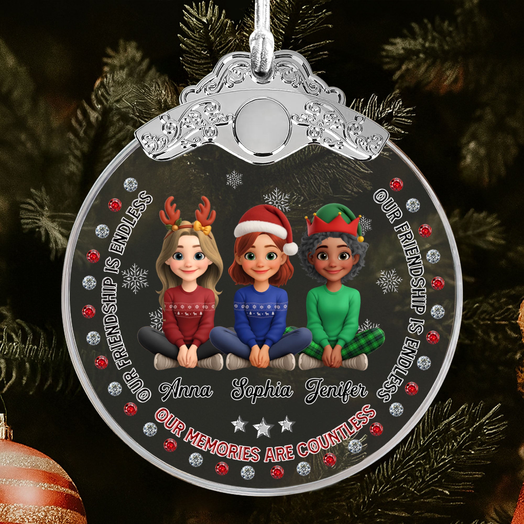 Our Friendship Is Endless, Cartoon Children With Holiday Hats ...