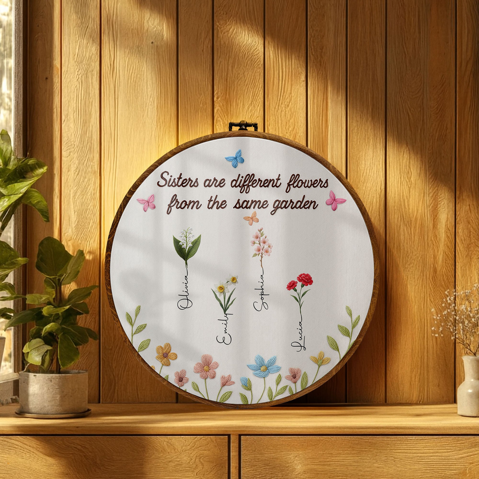 Sisters Are Different Flowers From The Same Garden, Framed Wall Art ...
