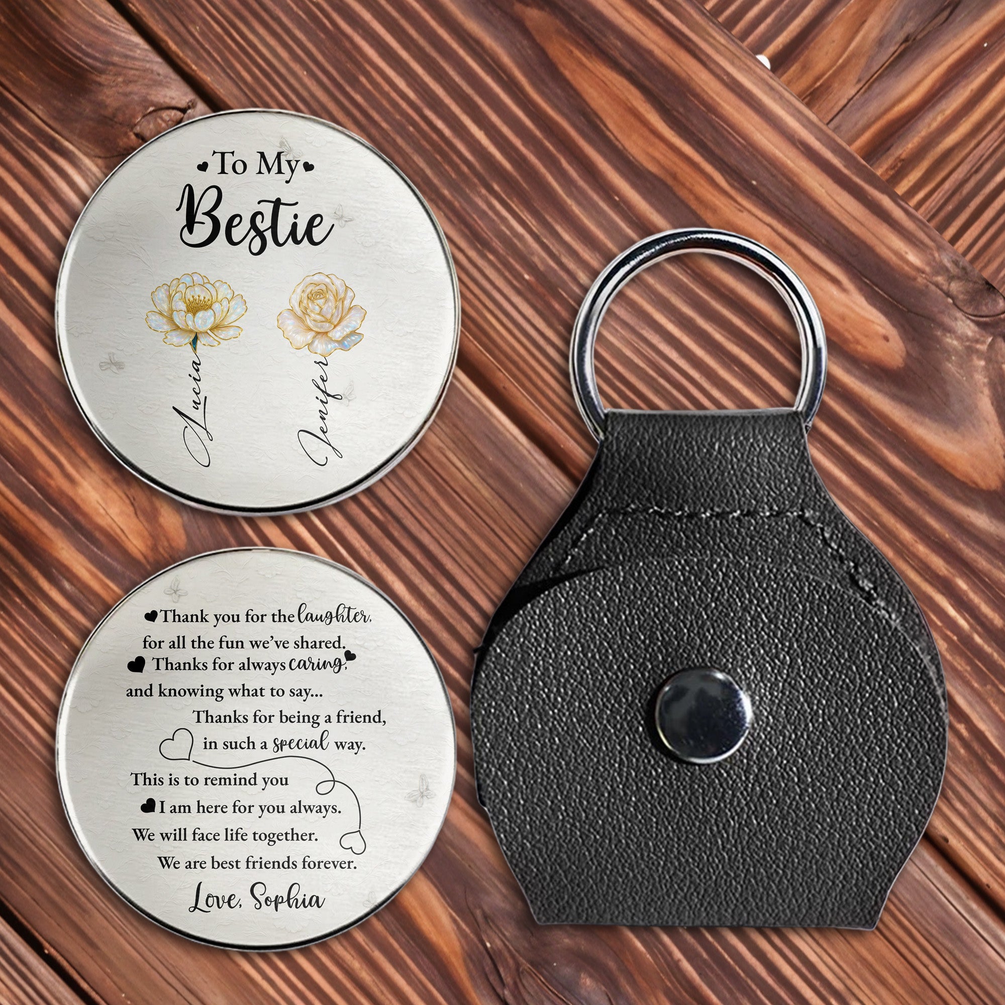 To My Bestie, Thanks For Being A Friend, Flowers, Personalized Custom ...