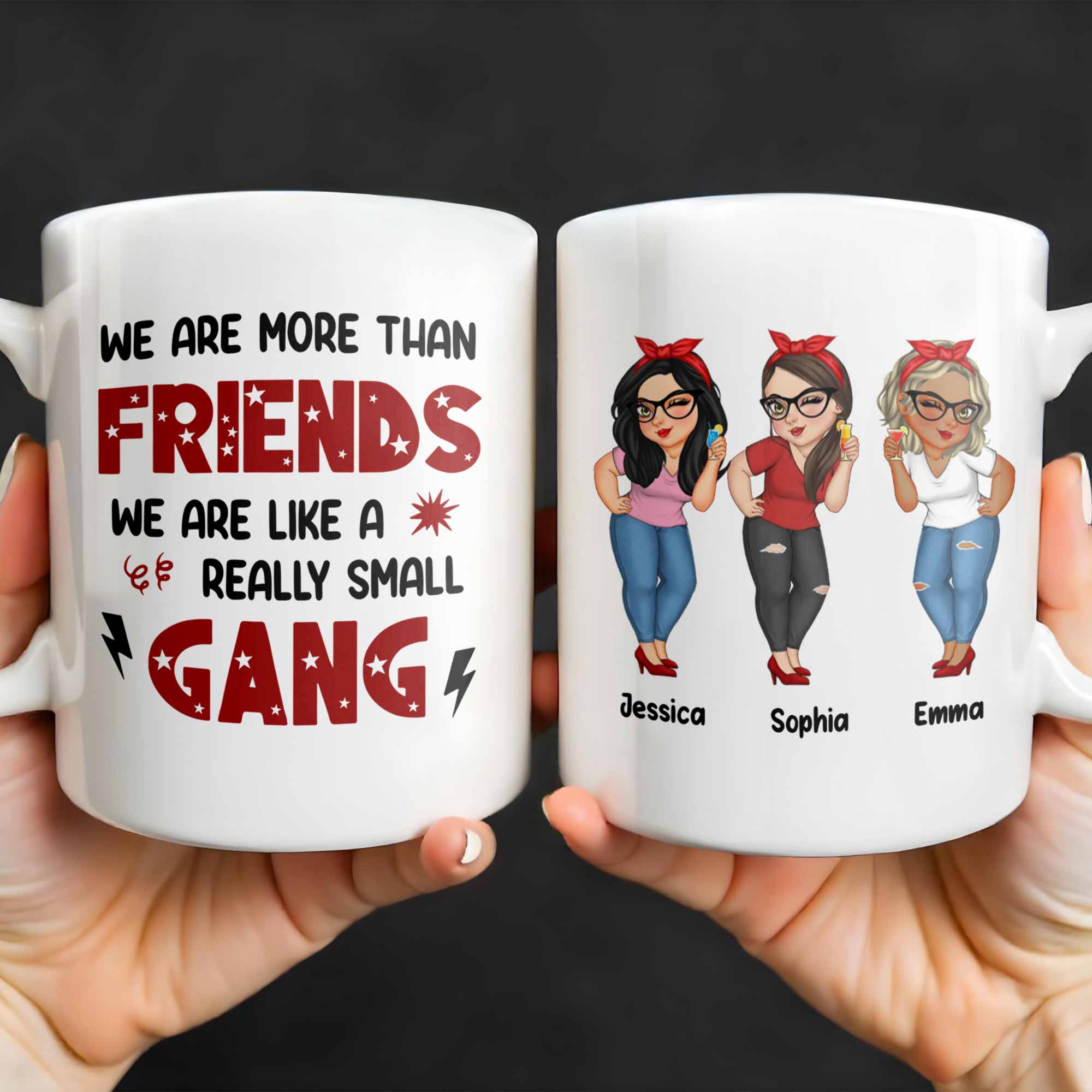 We Are More Than Friends Small Gang Mug, Personalized Custom Coffee Mug ...