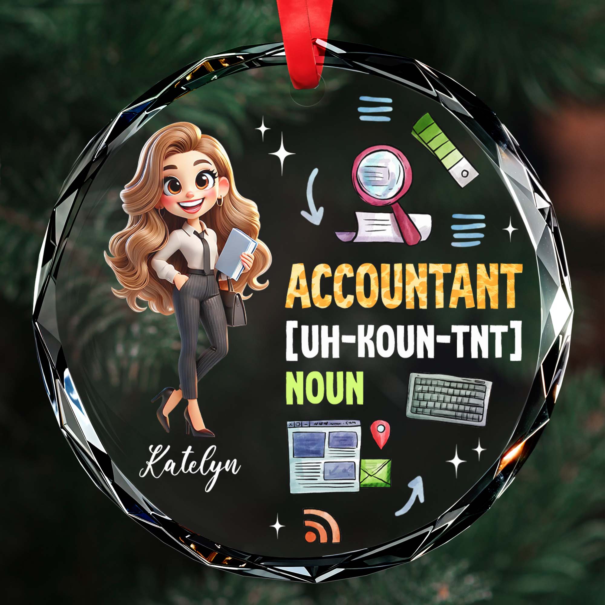 Celebrate Accountant Skills - Personalized Custom Ornament - Gift For ...