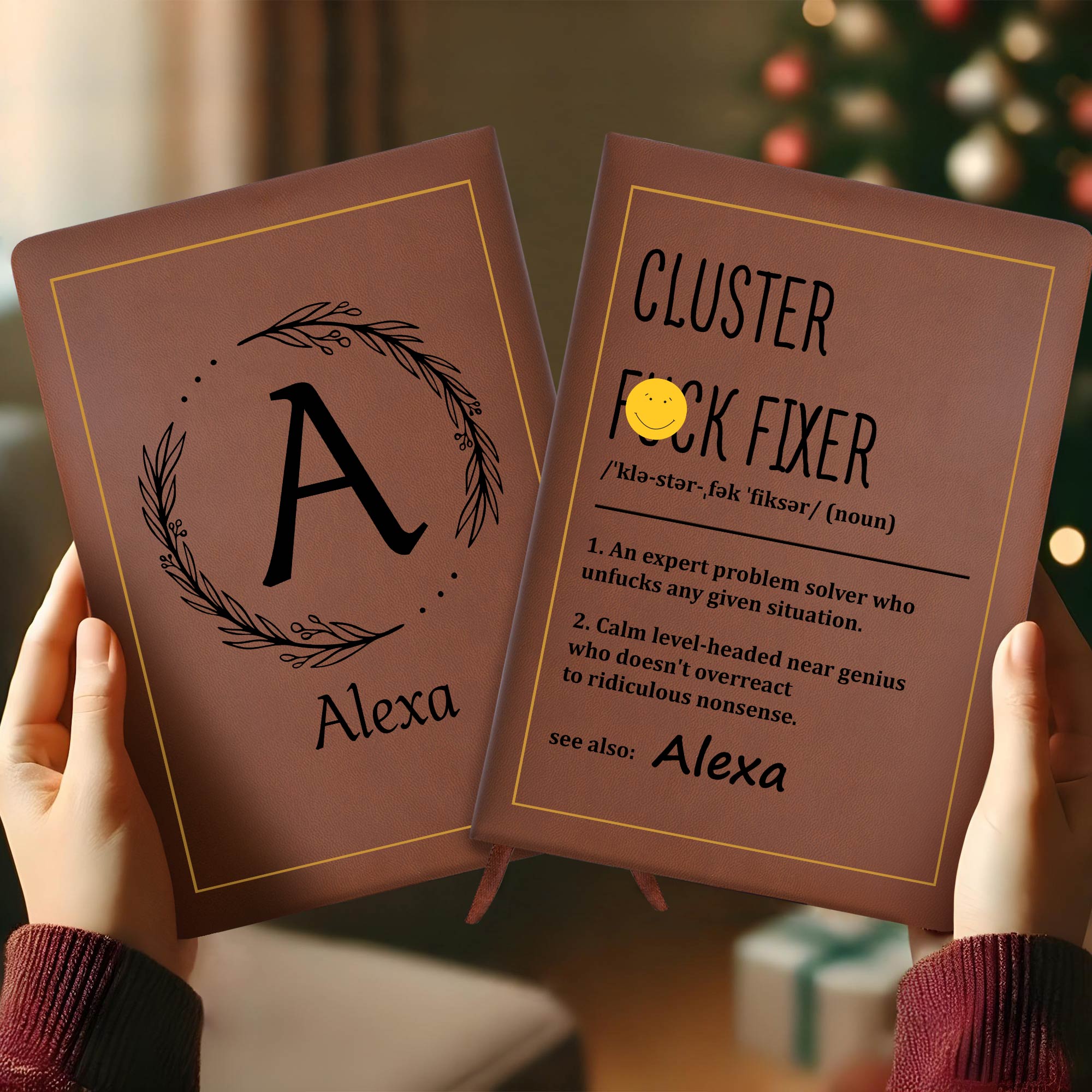 Expert Problem Solver - Personalized Custom Leather Journal - Gift For ...