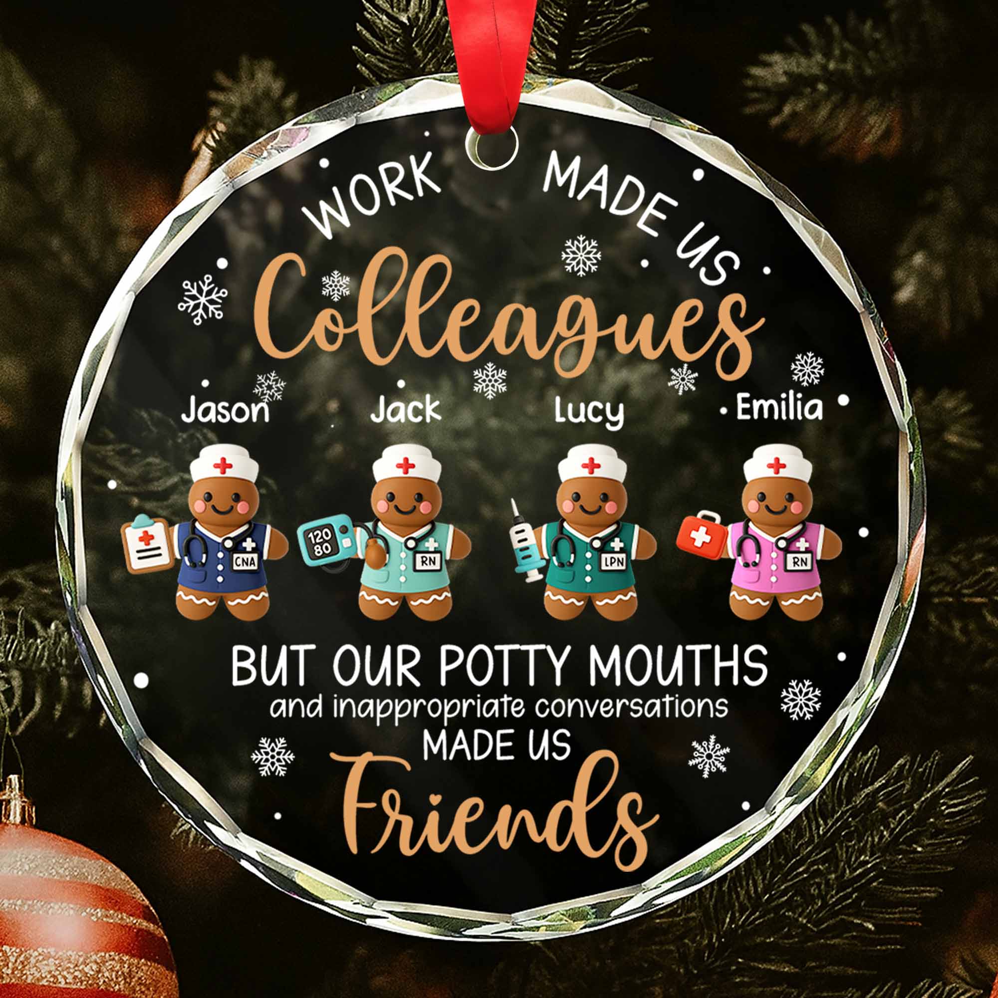 Work Made Us Colleagues, Medical Gingerbread Figures, Gift For ...