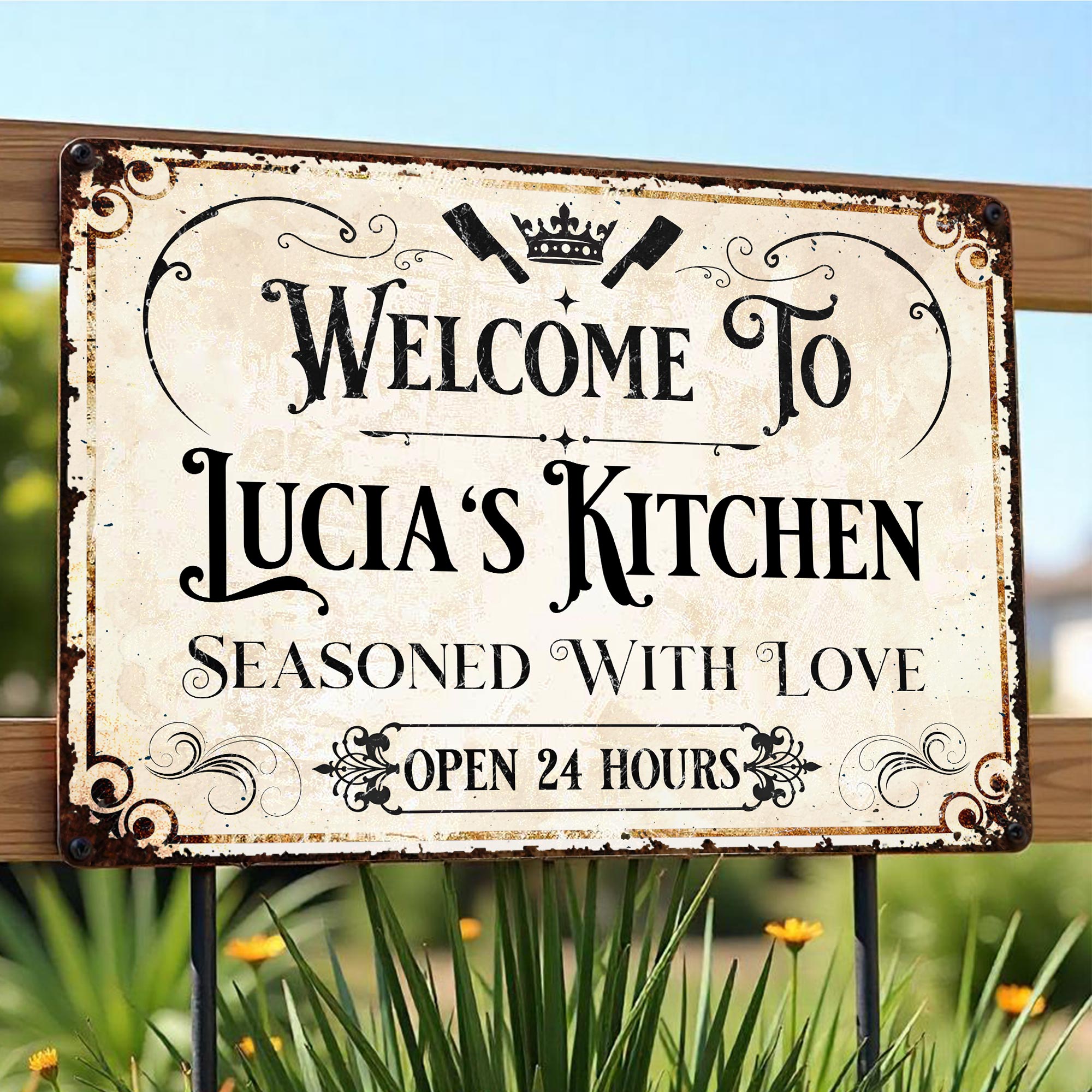 Welcome To My Kitchen Seasoned With Love,Personalized Metal Sign,Gift ...