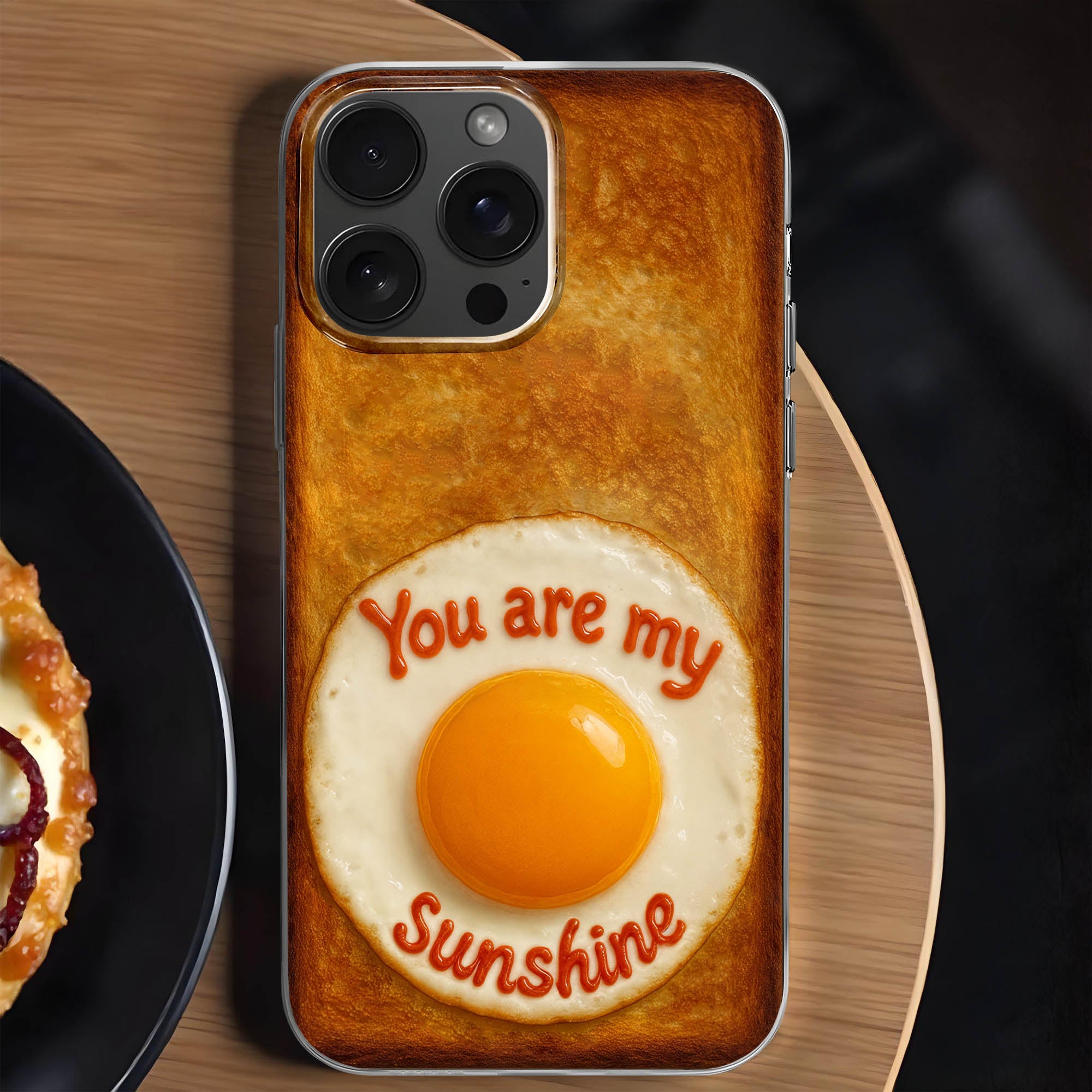 You Are My Sunshine, Fried Egg and Toast Clear Phone Case, Gift For ...