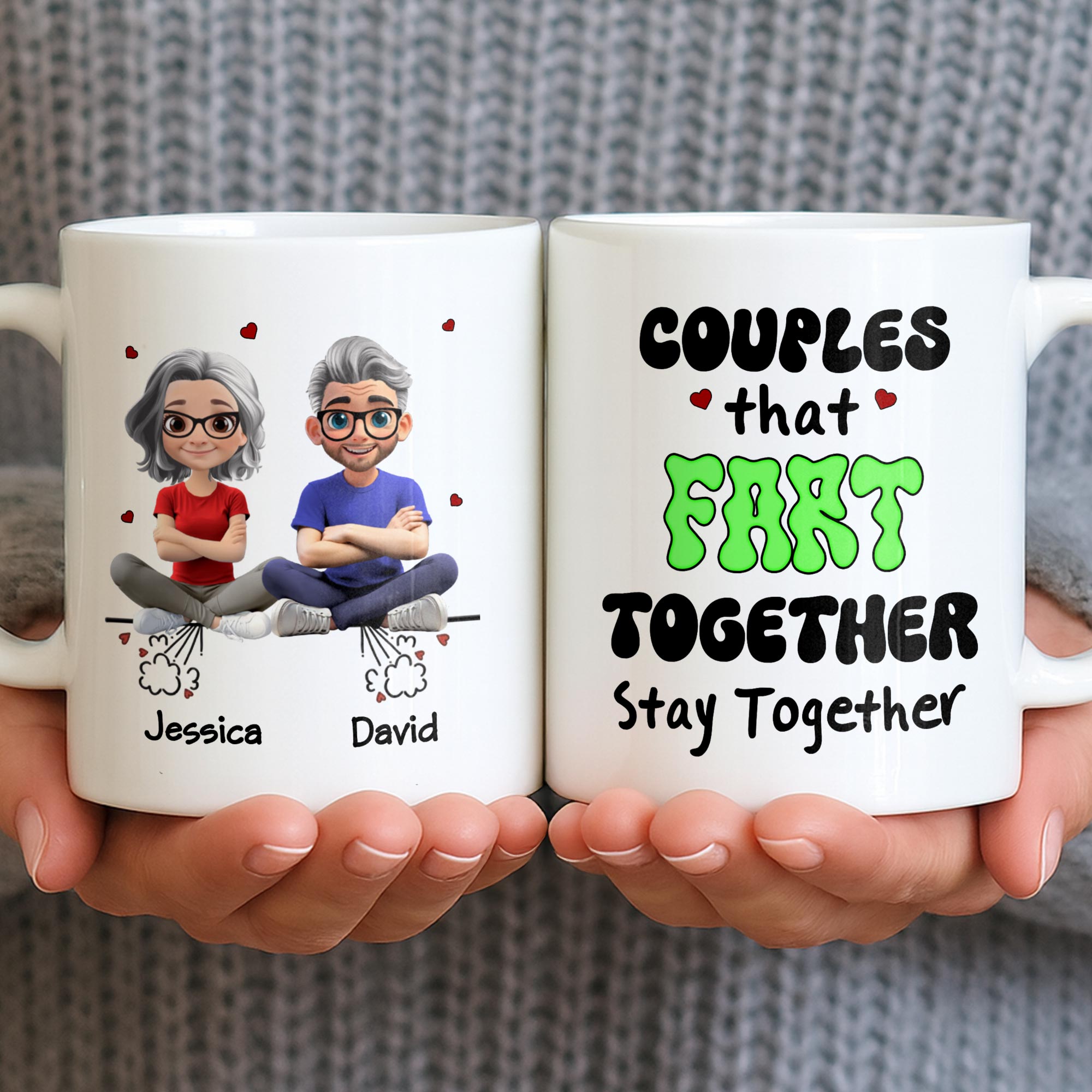 Create Your Personalized Couple Mug With Custom Characters, Coffee Mug ...