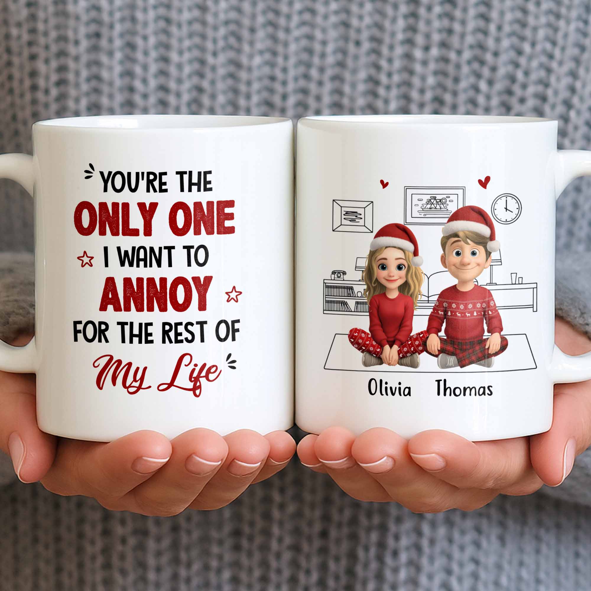 Only One I Want To Annoy, Text And Stars Design, Coffee Mug, Gift For ...