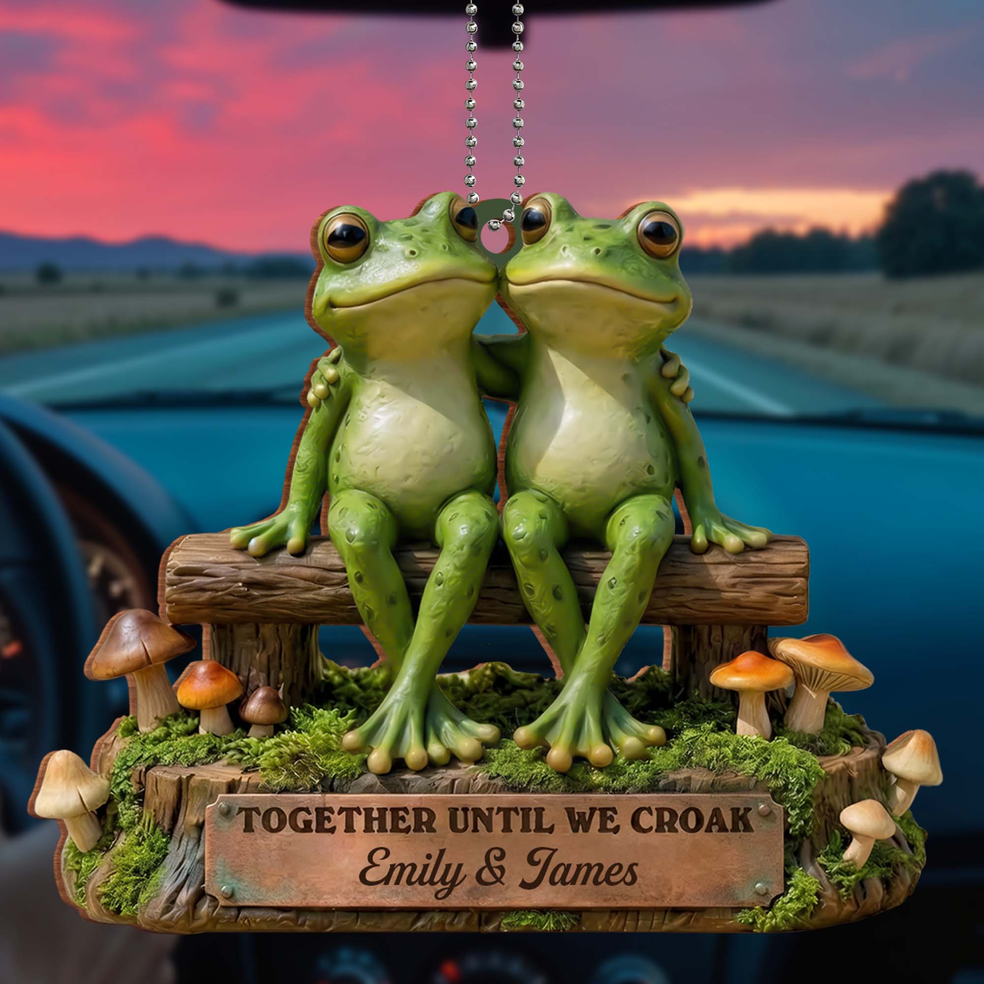 Together Until We Croak With Charming Frog Pair, Personalized Ornament ...