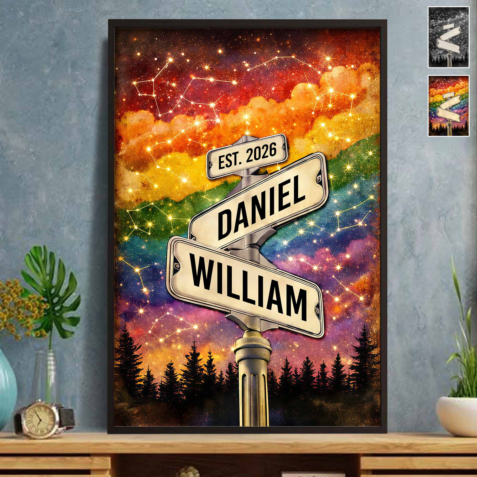 Our Love Written In The Stars, Vertical Poster, Gift For Couples – ALMAGEMS