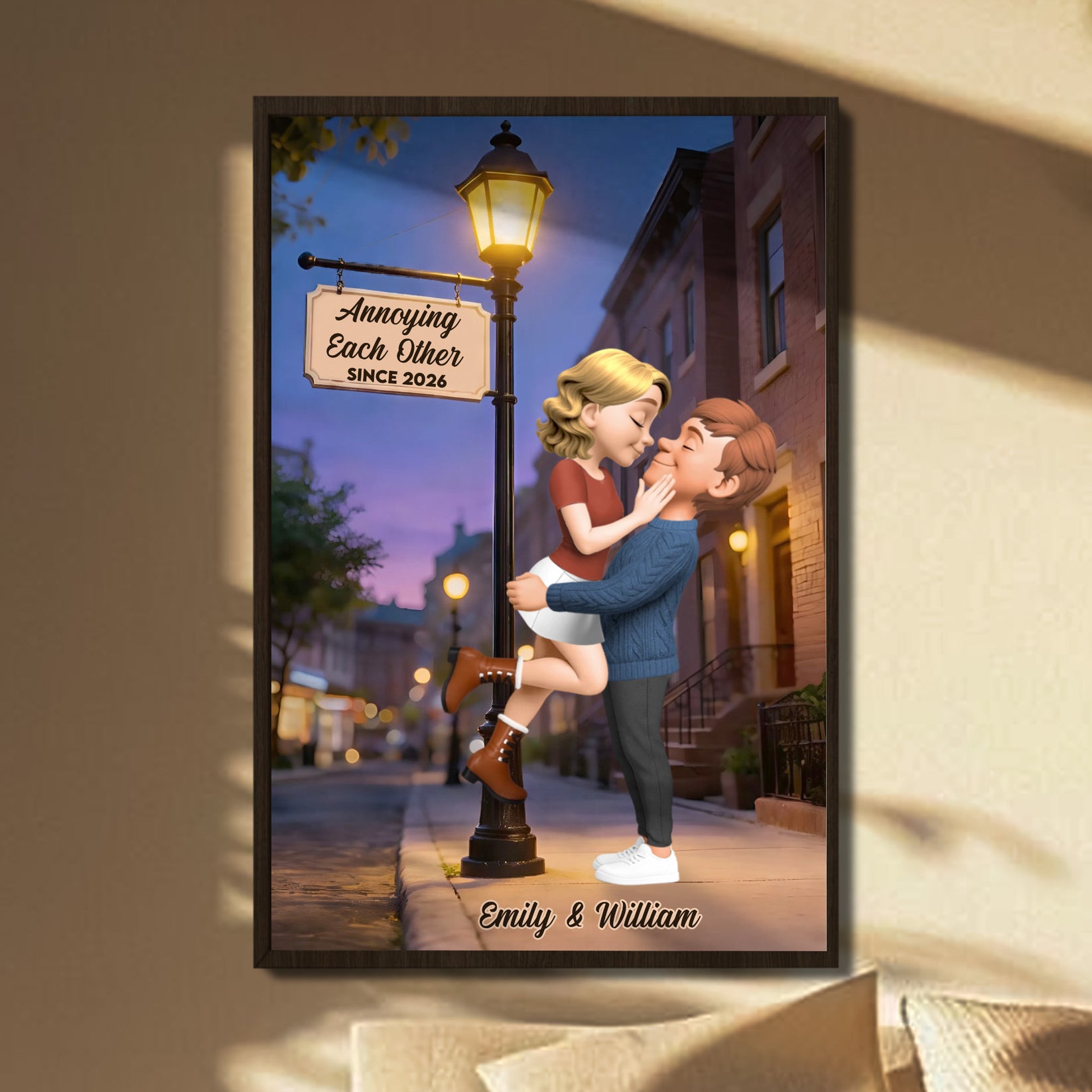 Annoying Each Other Since, Couple And Street Lamp, Gift For Couples ...