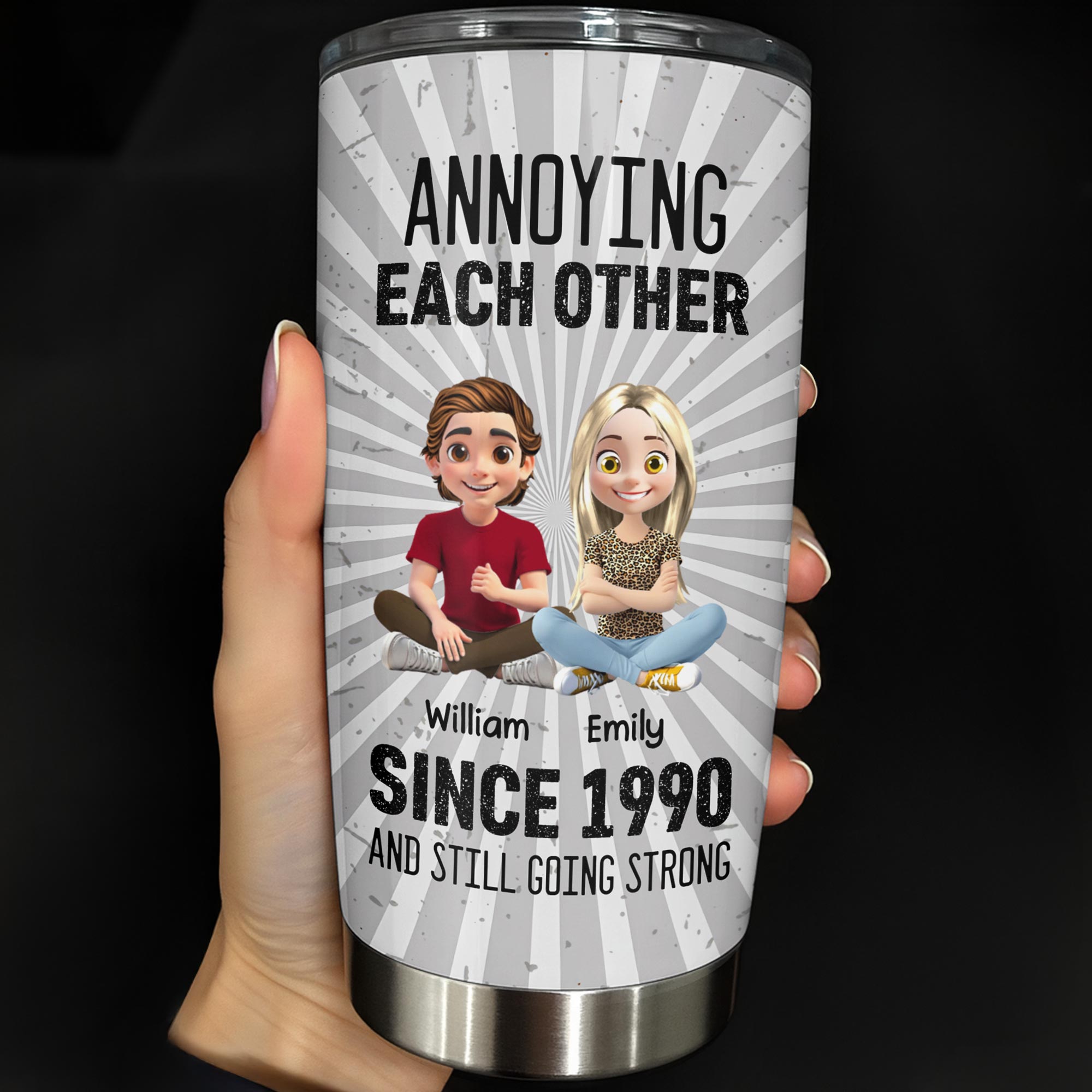 Annoying Each Other Since, Cartoon Characters Design, Stainless Steel ...