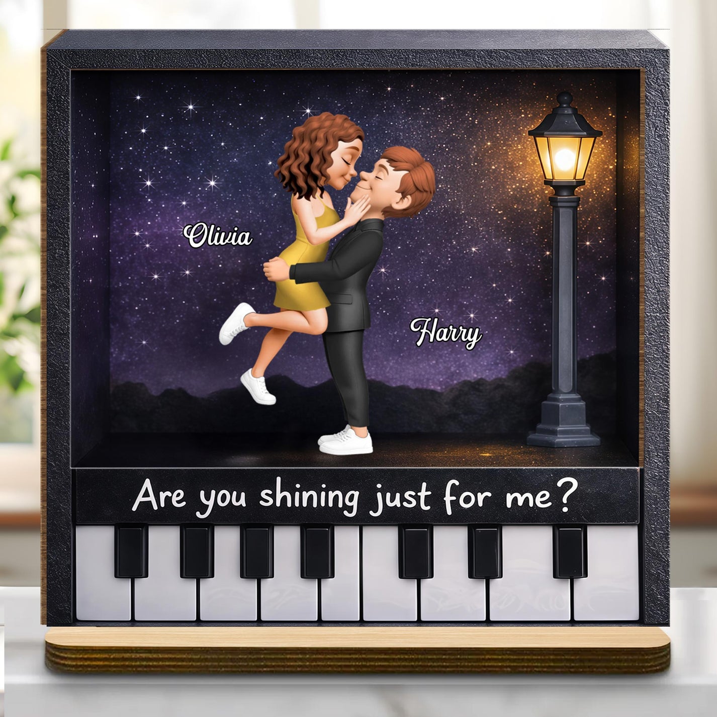 Are You Shining Just for Me With Stars and Couple, Personalized Wood ...