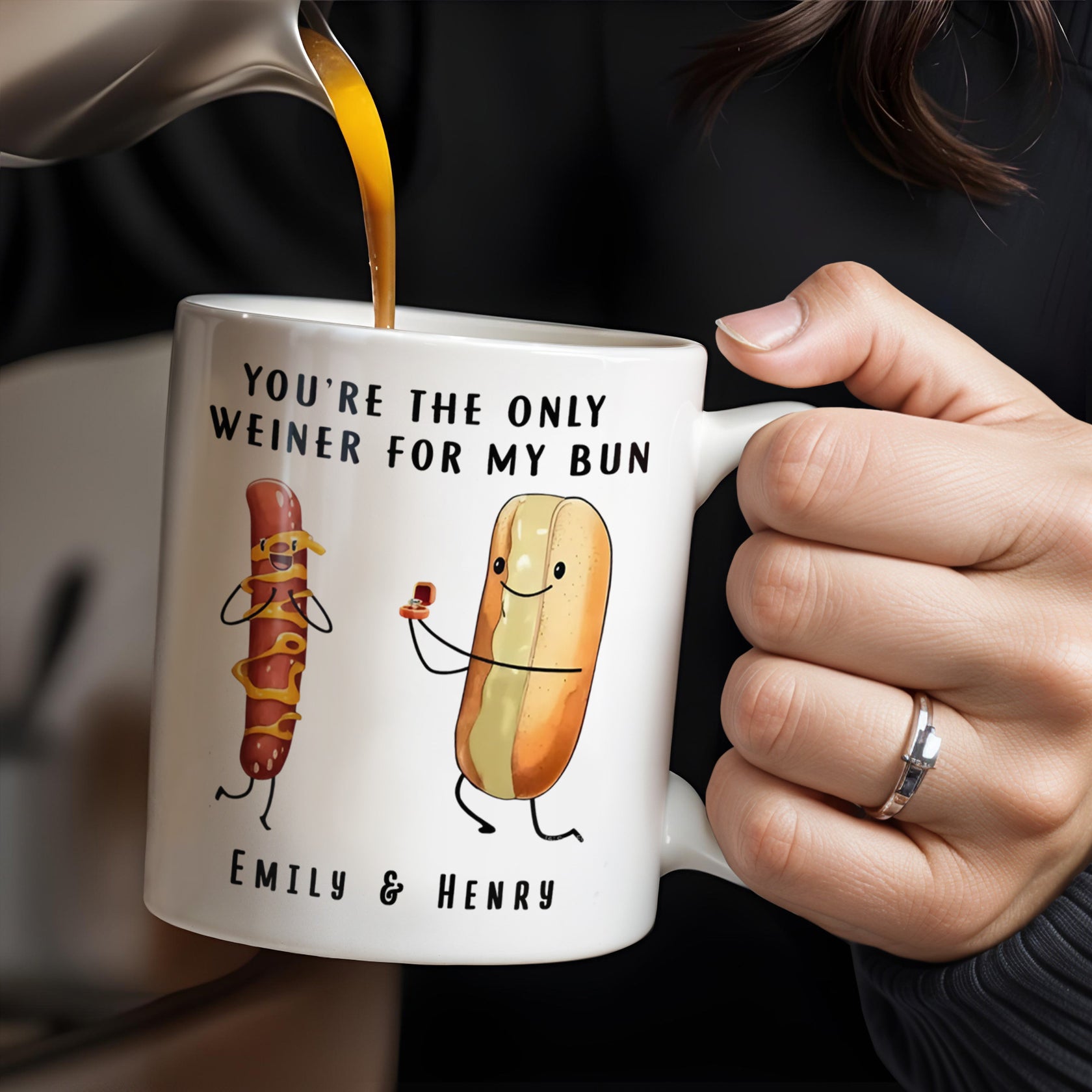 You're the Only Weiner for My Bun - Personalized Custom Coffee Mug ...
