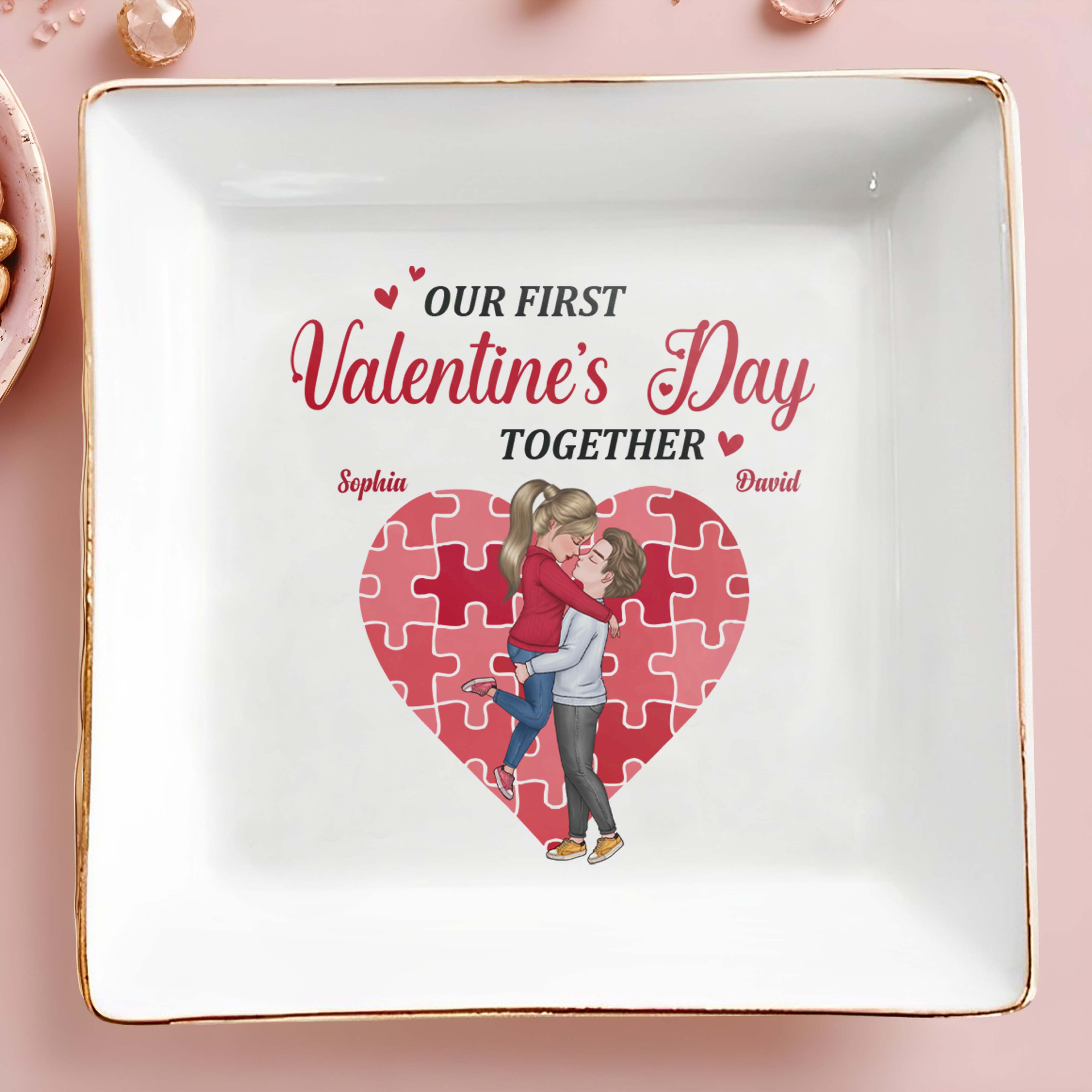 Our First Valentines Day Together - Personalized Custom Jewelry Dish ...