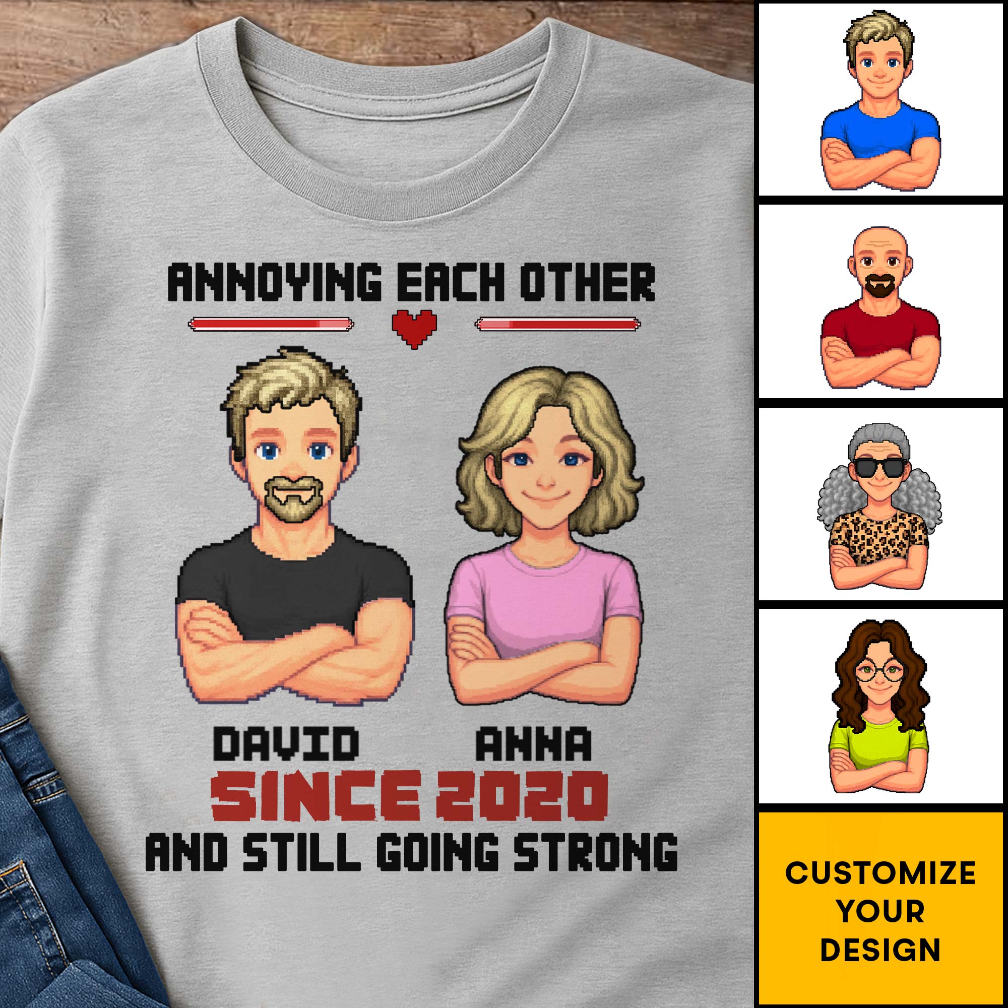 Annoying Each Other Since, Cartoon Couple Shirt, Gift For Couples ...