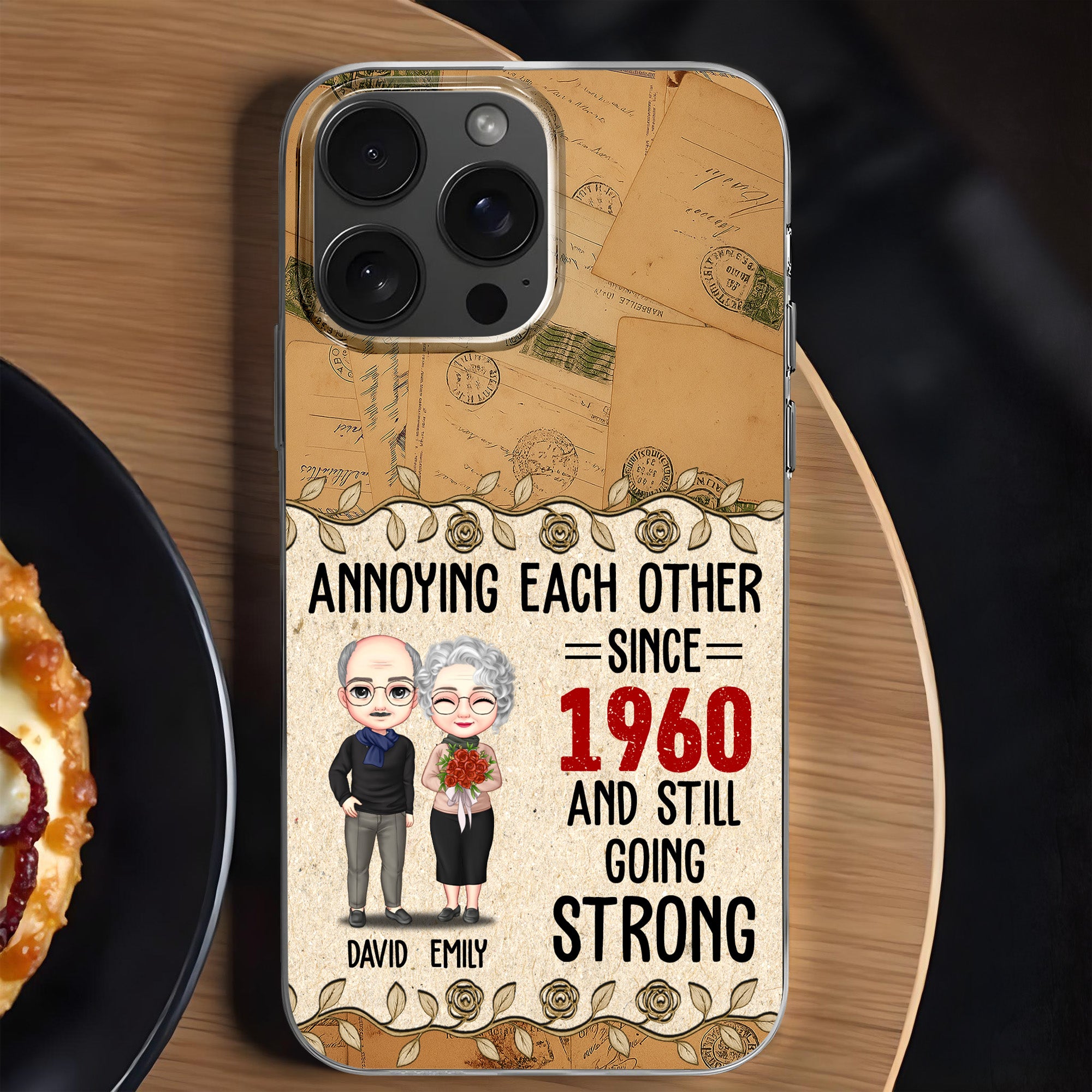 Annoying Each Other Since, Cartoon Couple And Roses Phone Case, Gift ...