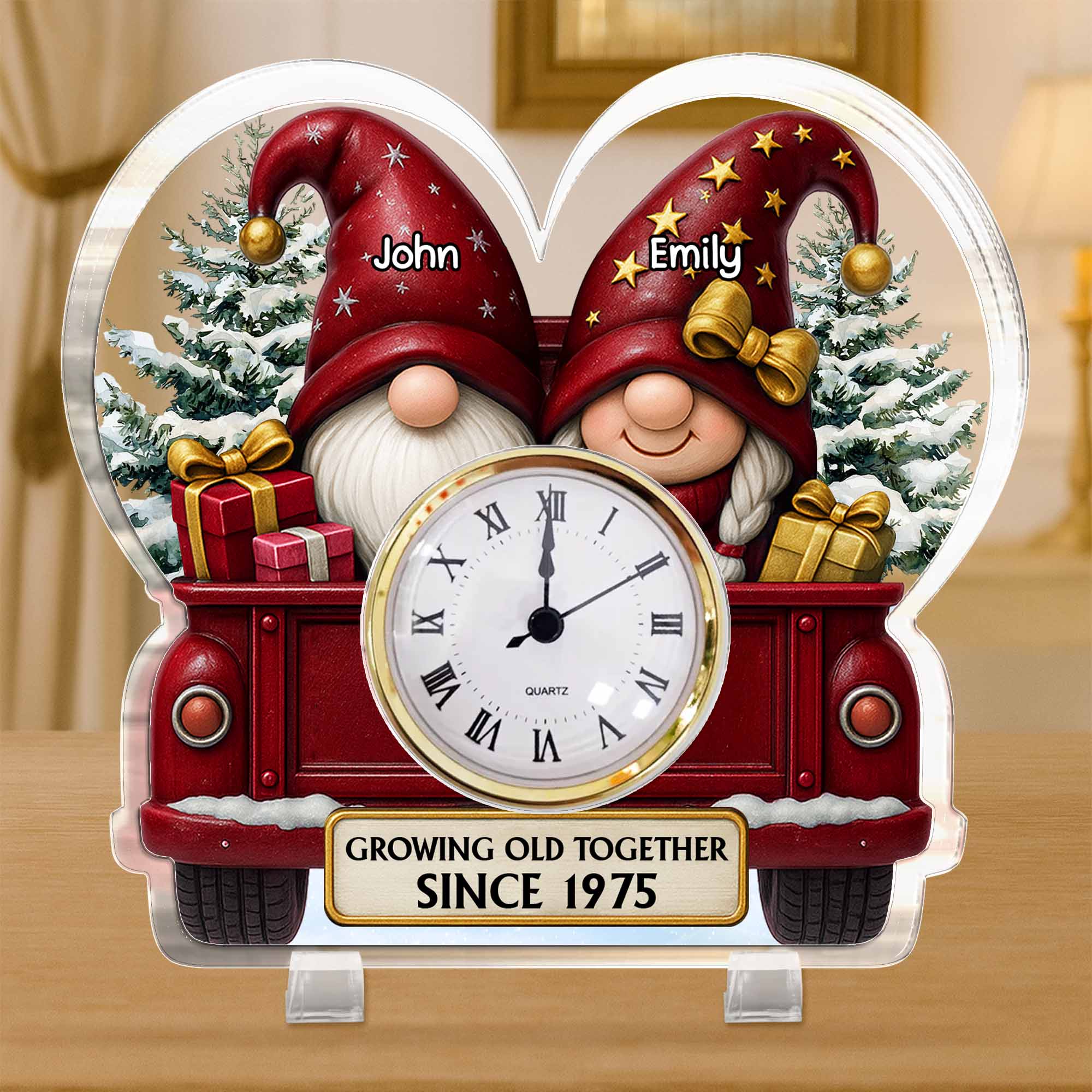 Growing Old Together with Christmas Gnomes and Gifts, Personalized ...