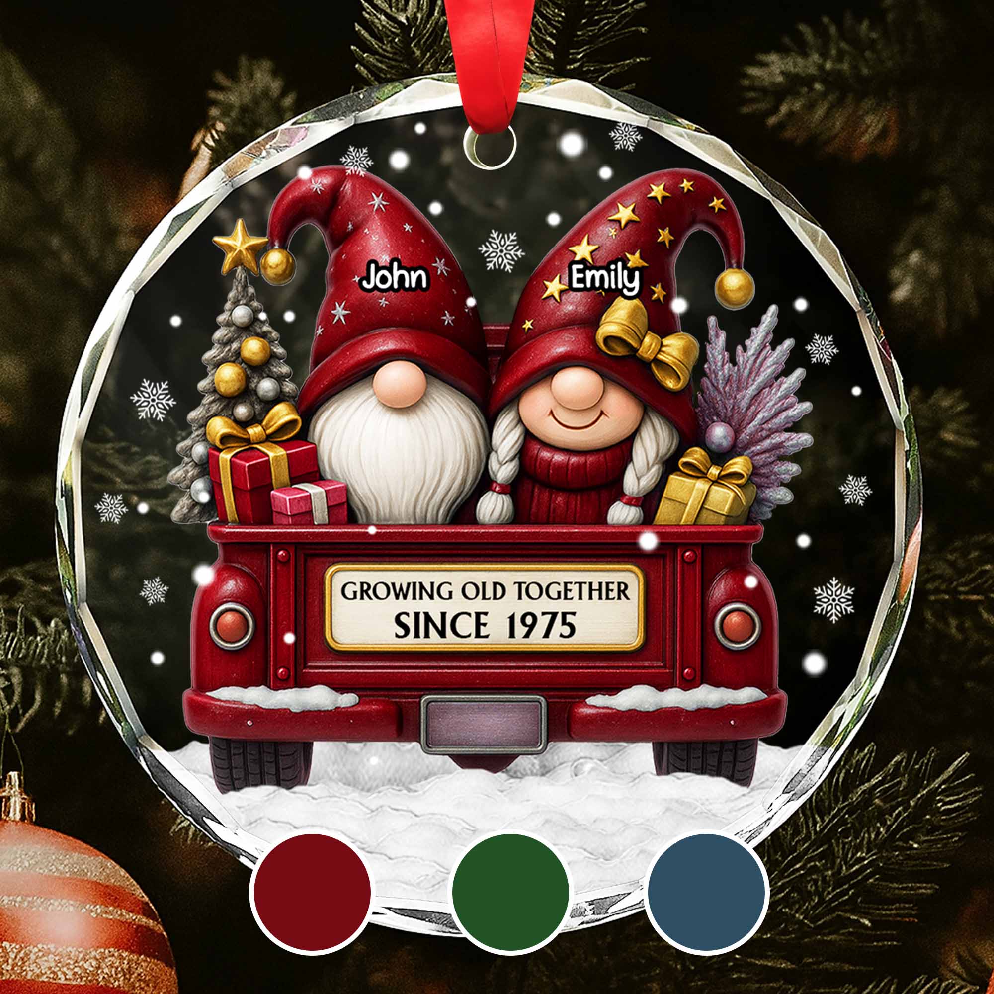 Growing Old Together, Gnomes Riding Truck With Christmas Tree ...
