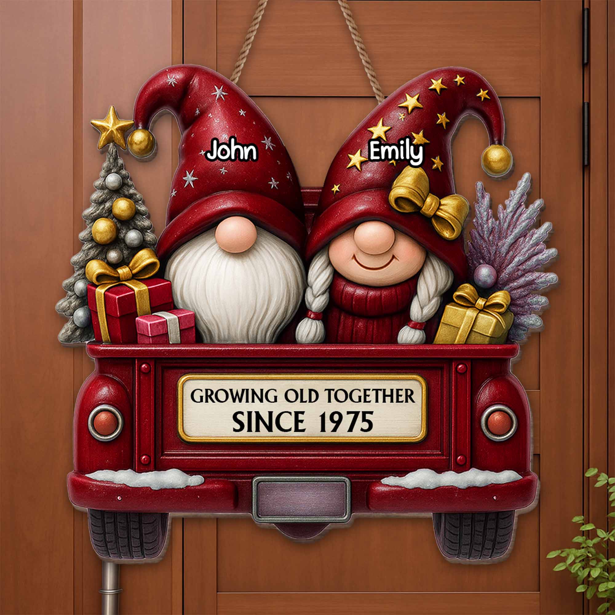 Growing Old Together, Gnomes in a Truck, Gift For Couples and Parents ...