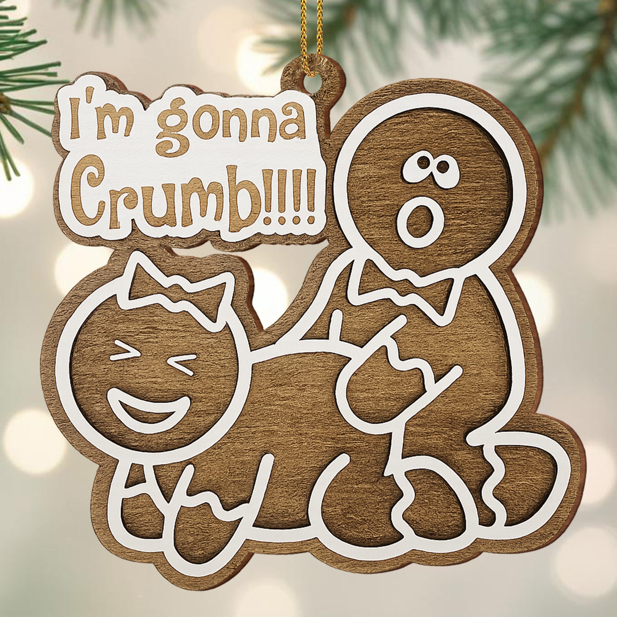 I'm Gonna Crumb, Cookie And Cat Design, Personalized Wood Ornament ...