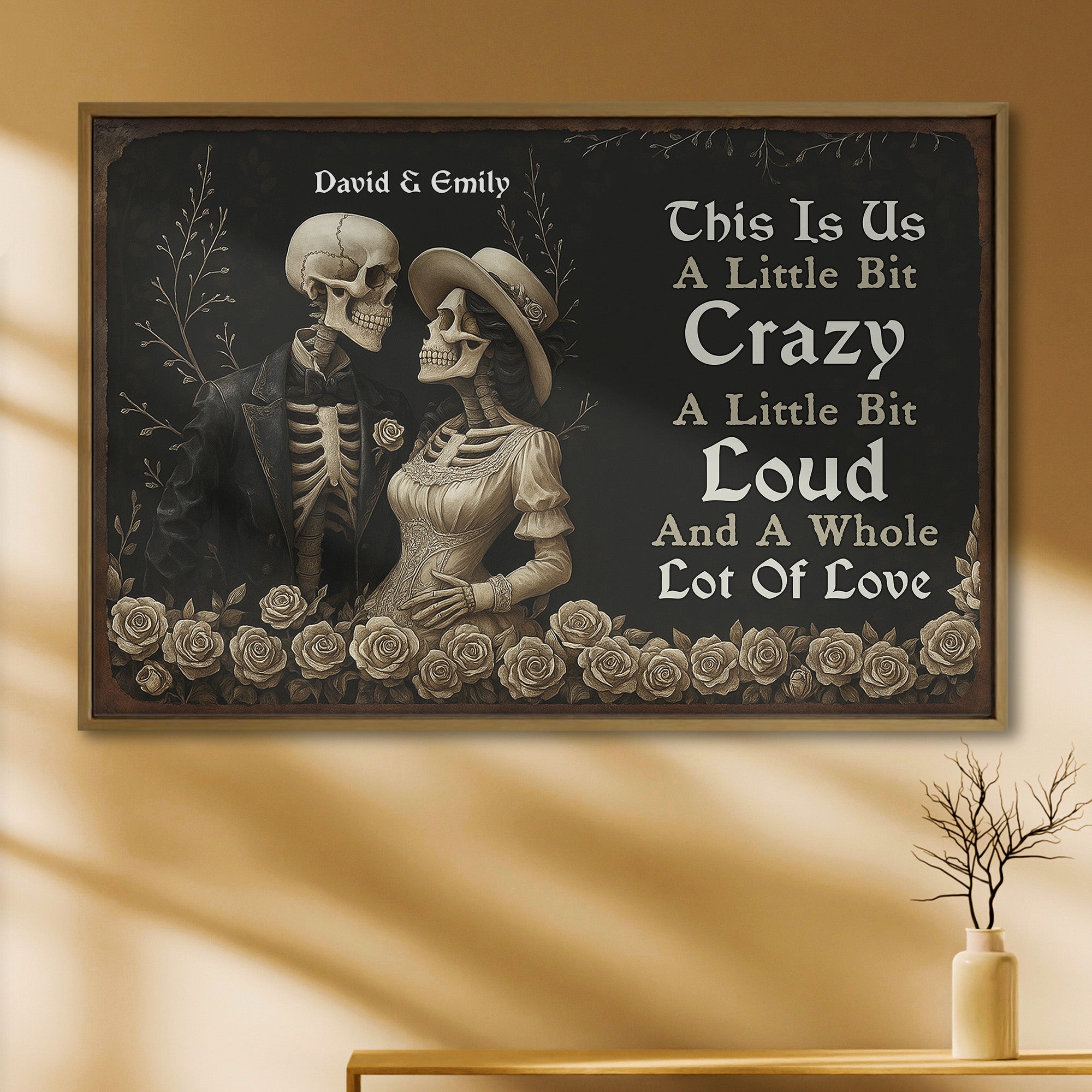 This Is Us, A Little Bit Crazy, Skeletons And Roses, Poster, Gift For ...