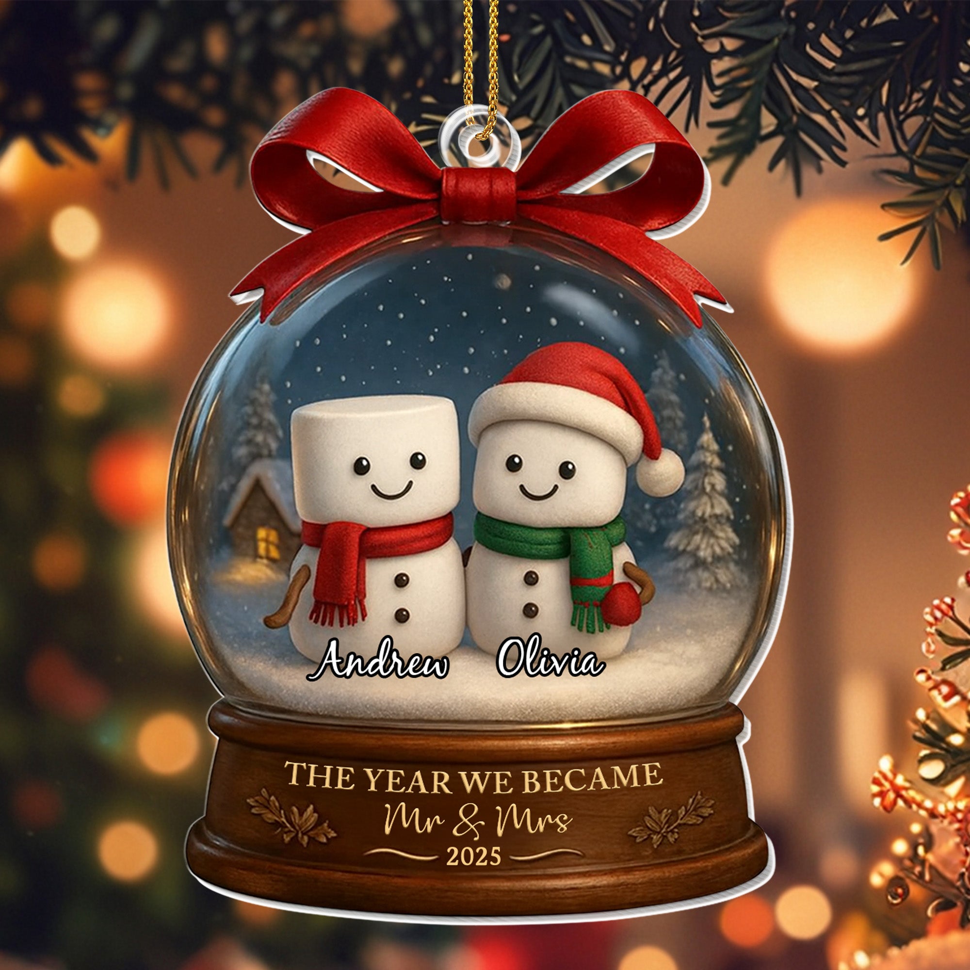The Year We Became Mr & Mrs With Marshmallow Figures, Personalized ...