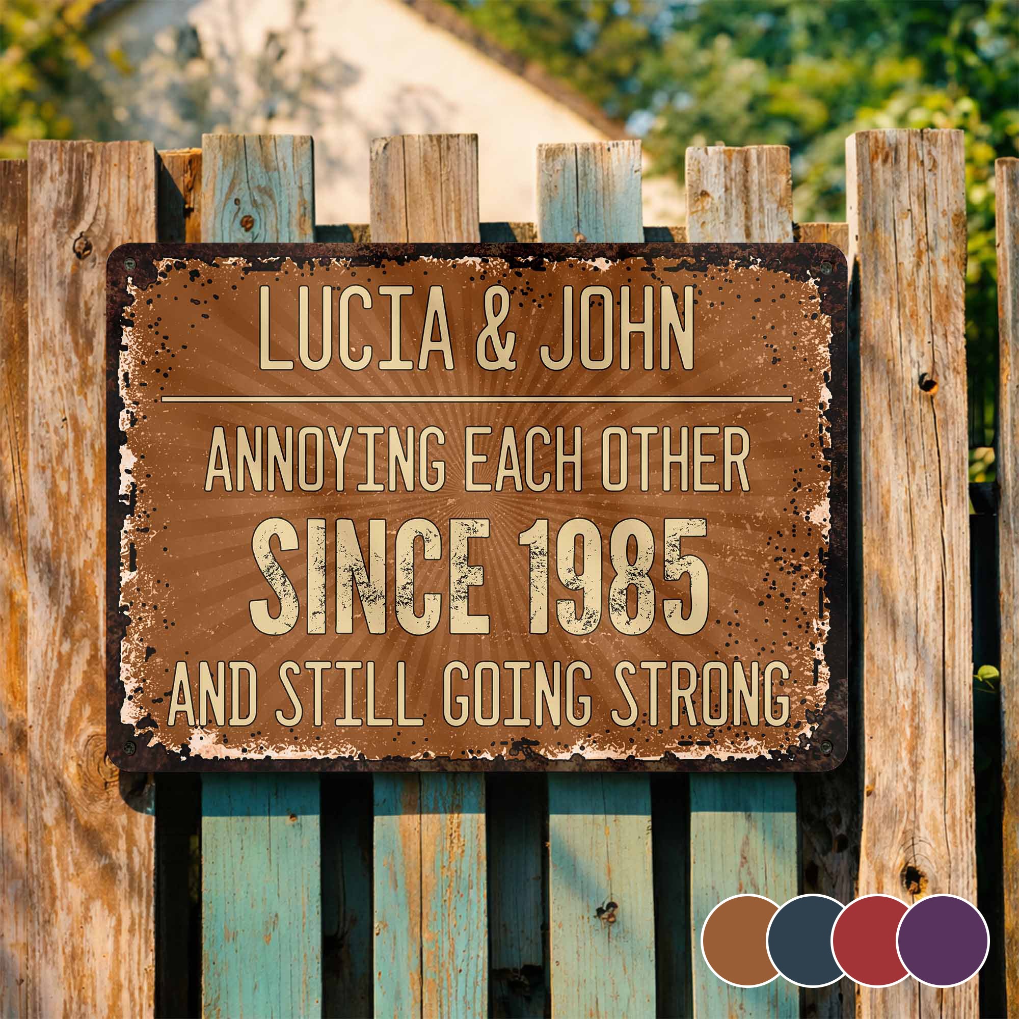 Annoying Each Other Since, Rustic Metal Sign, Gift For Couples – ALMAGEMS