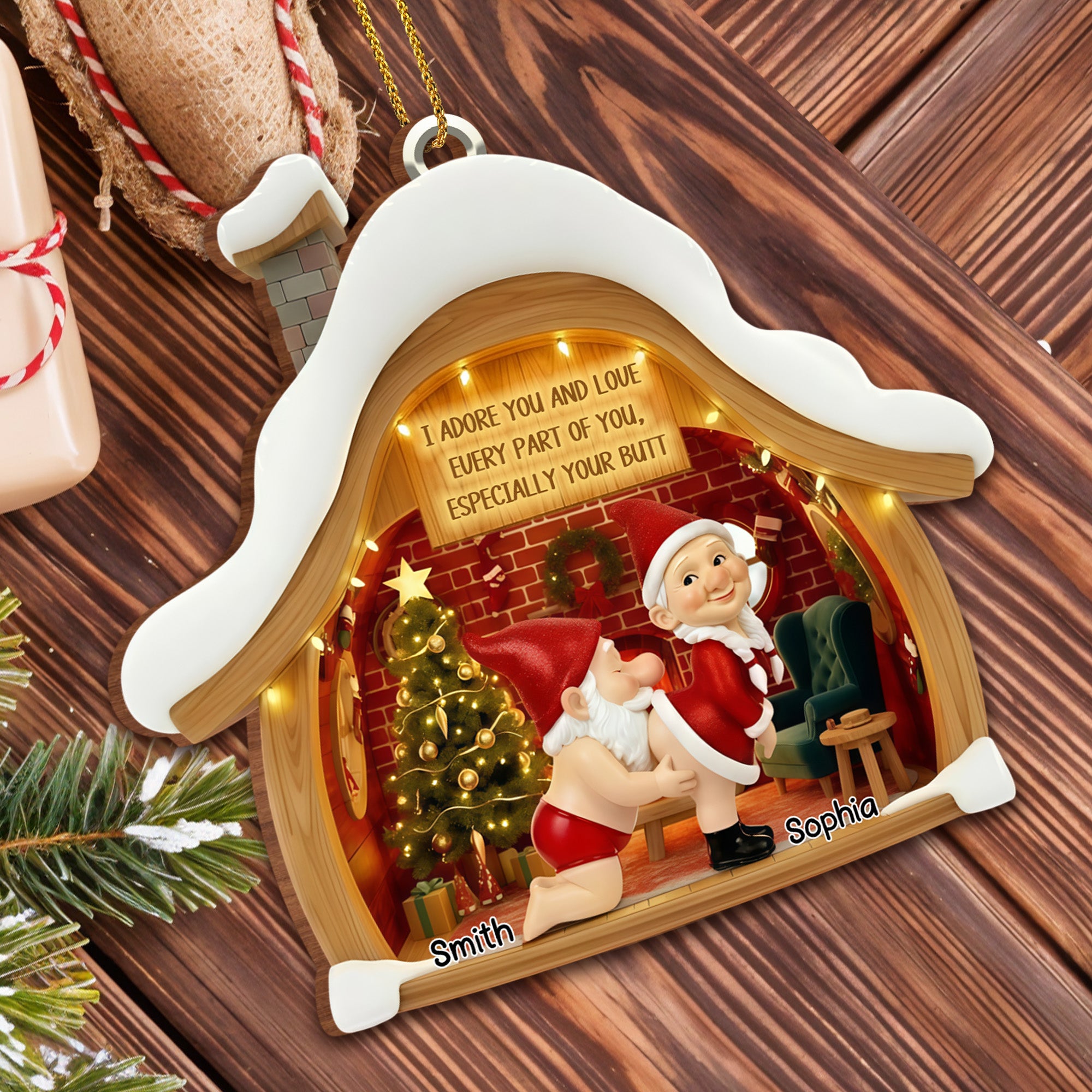 I Adore You And Love Every Part Of You With Christmas Theme,Custom Wood ...