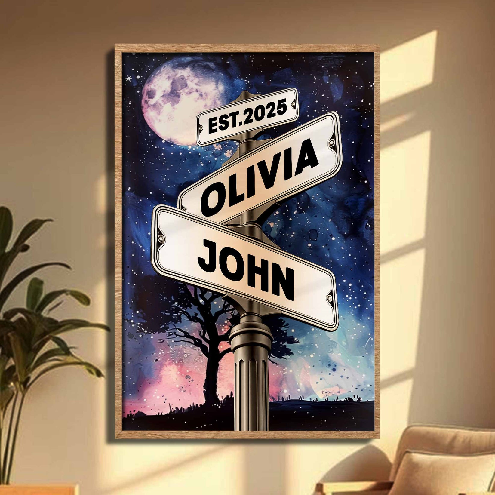 Under The Night Sky,A Timeless Bond,Vertical Poster,Gift For Couples ...