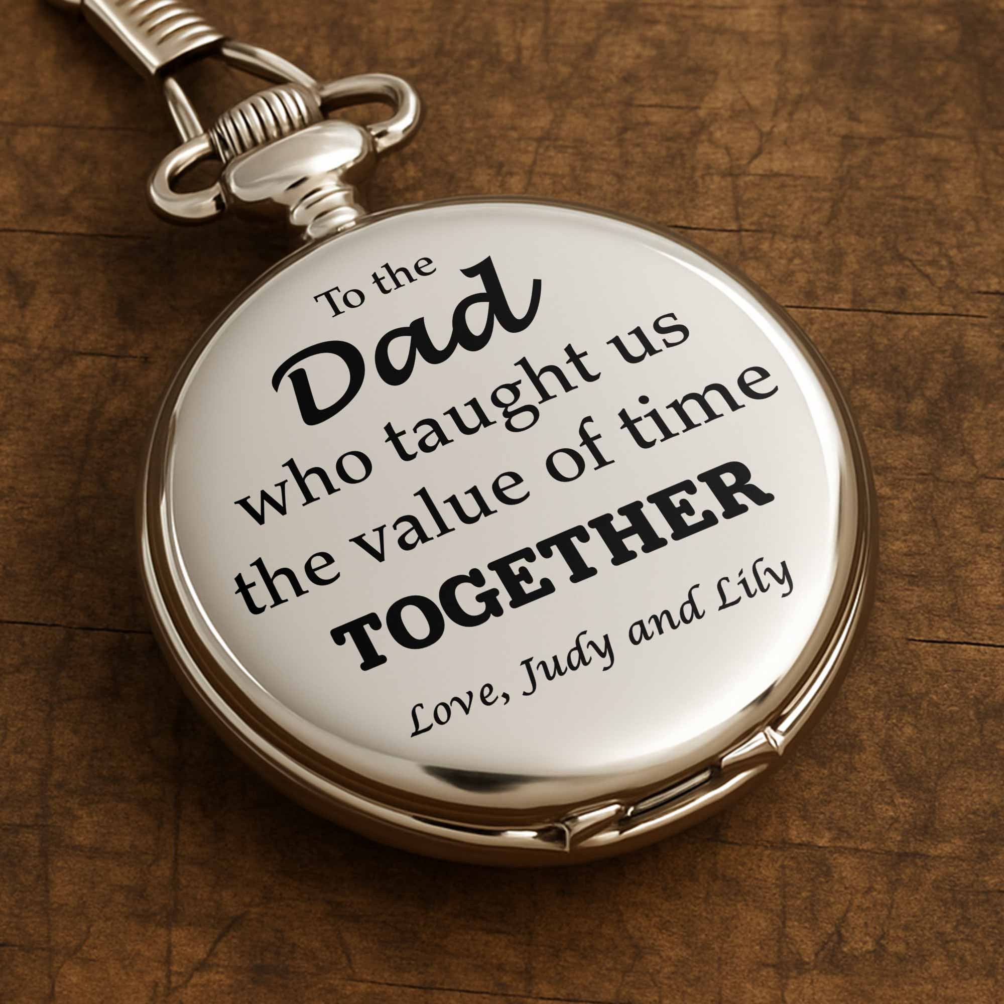 To The Dad Who Taught Us The Value Of Time Together, Silver Plated ...