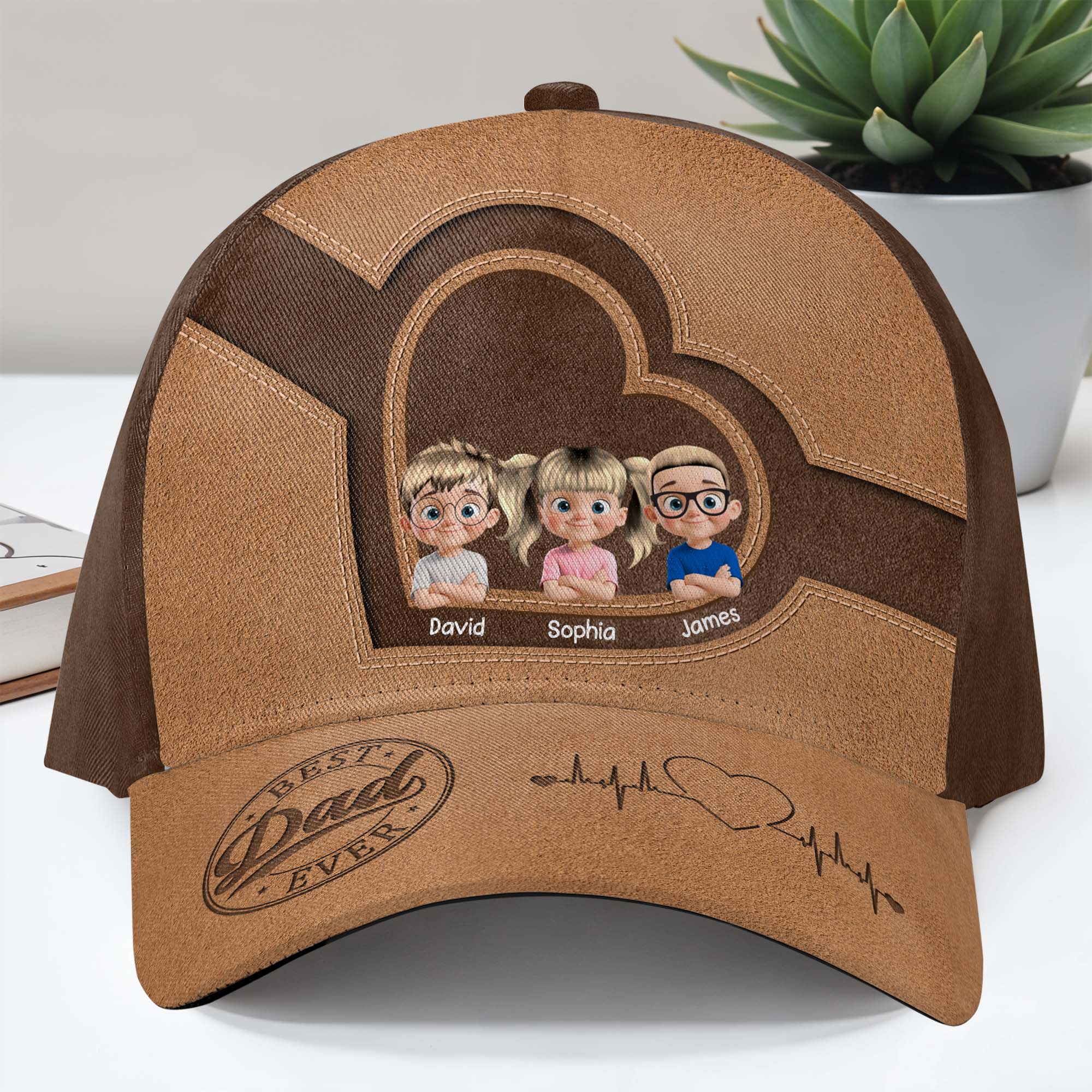 Best Dad Ever, Heartbeat and Customizable Family Portraits ...