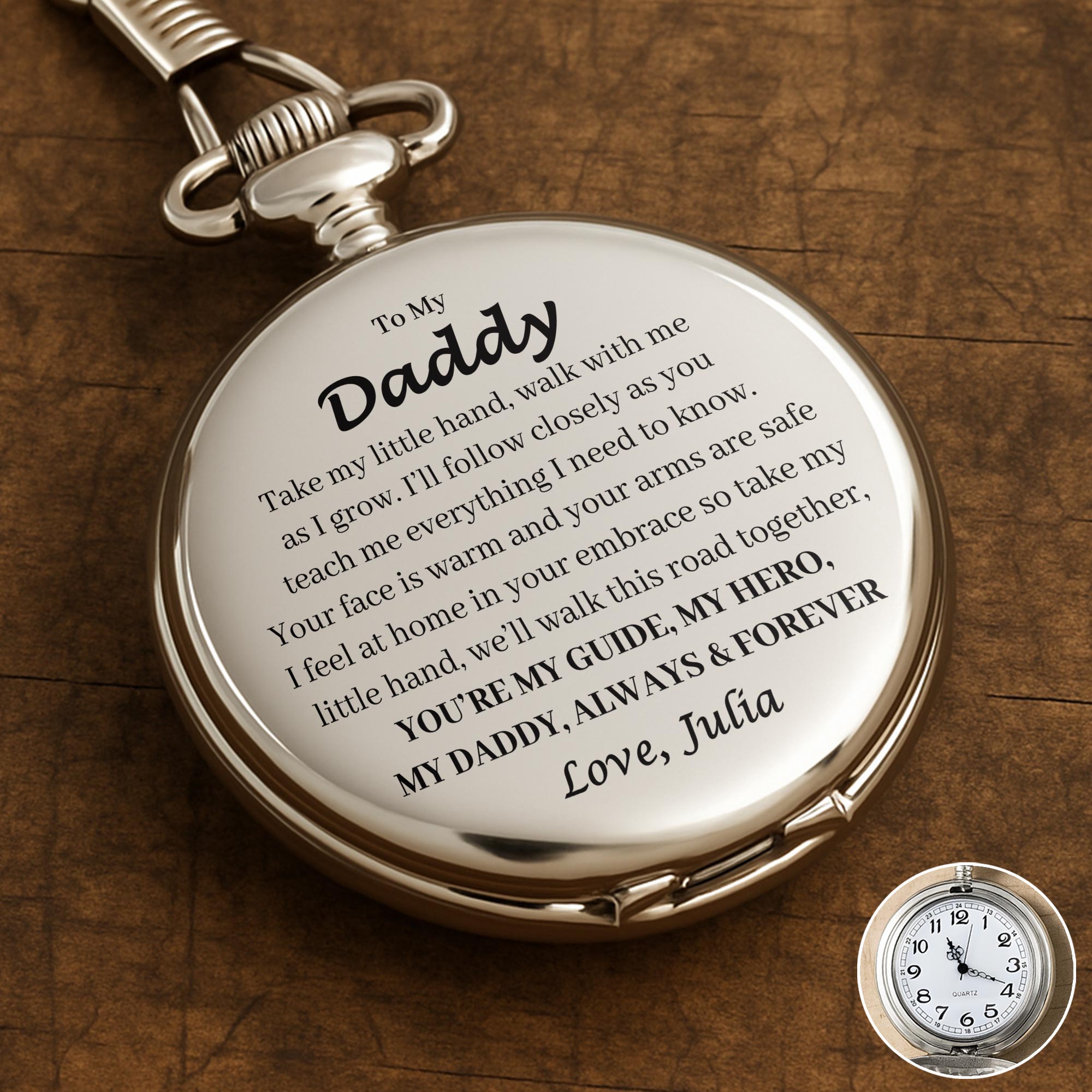 Take My Little Hand, Walk With Me, Pocket Watch, A Gift For Dad – ALMAGEMS