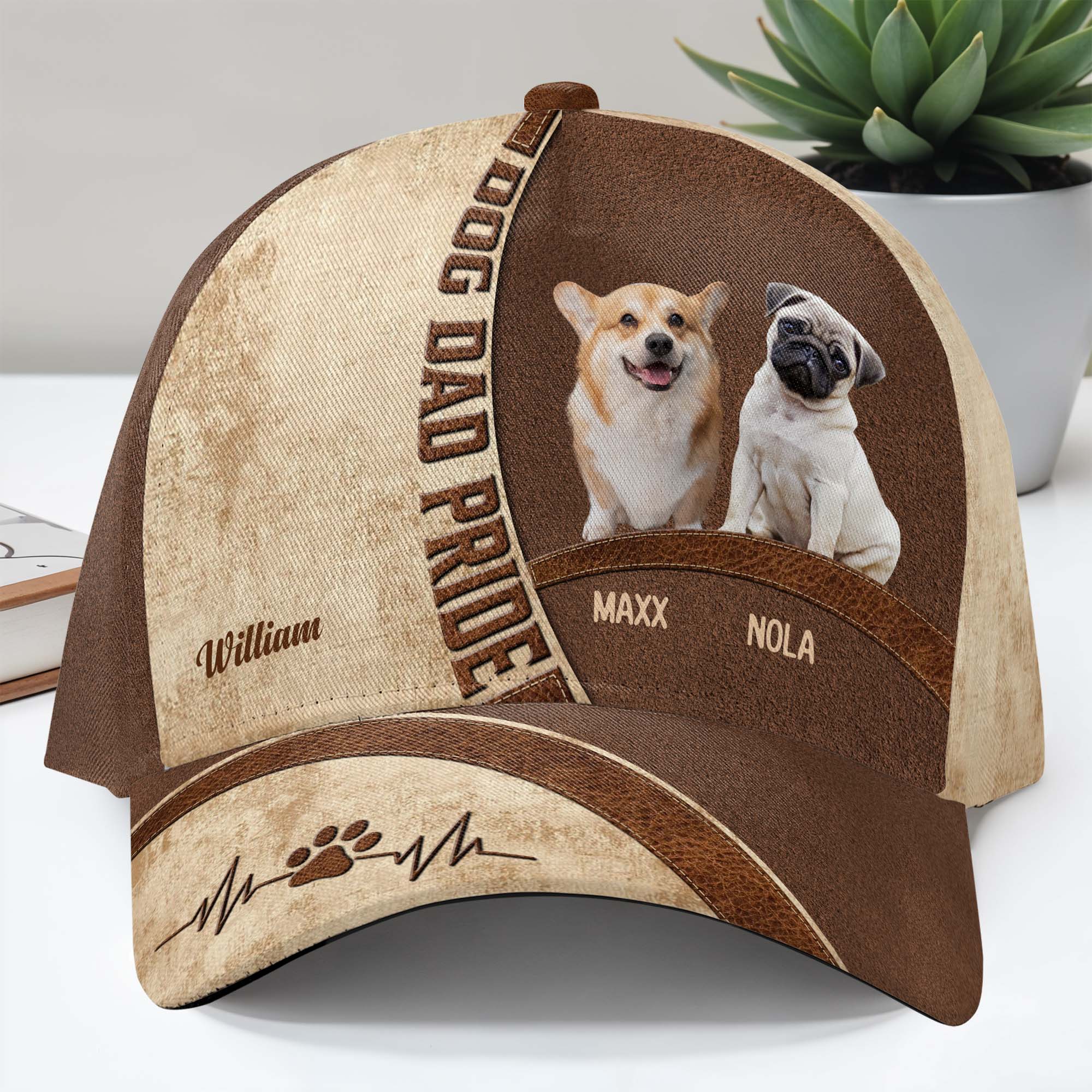 Dog Dad Pride, Dogs And Cap, Personalized Classic Cap, Gift For Dog ...