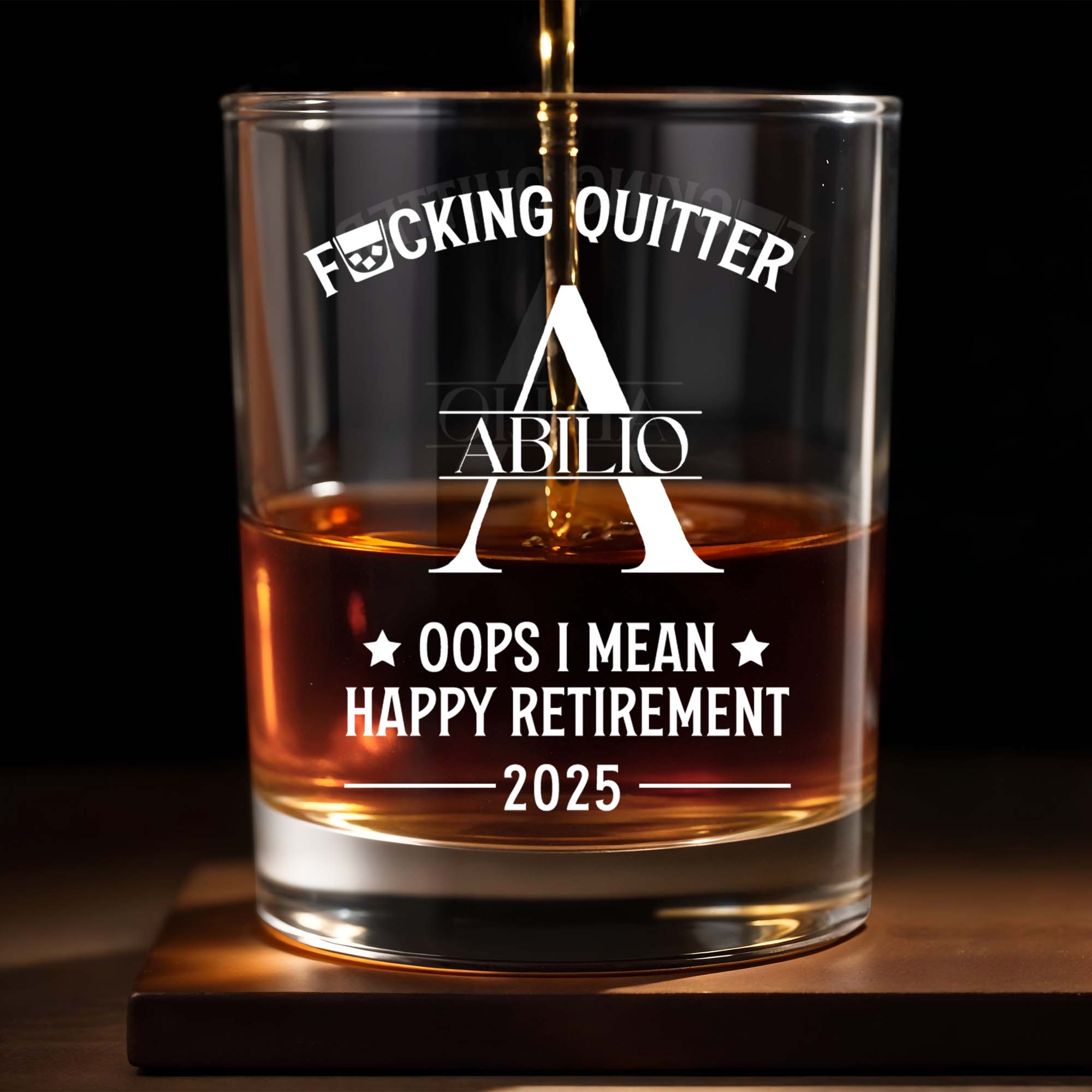 F**king Quitter, Oops I Mean Happy Retirement, Personalized Custom ...