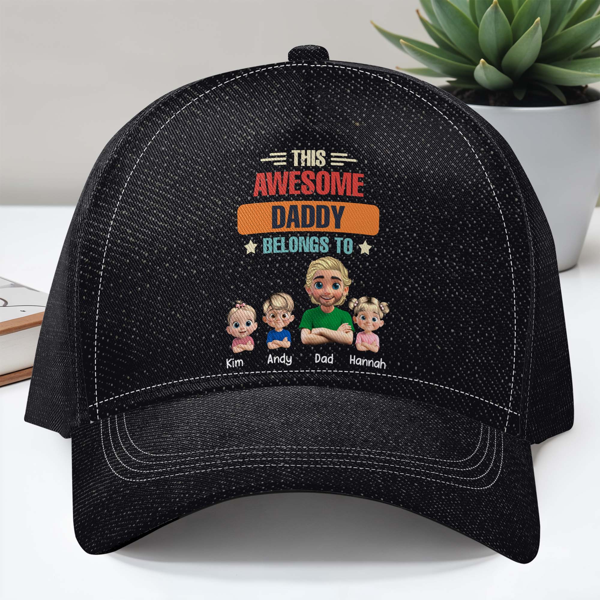 This Awesome Daddy Belongs To, Family Characters, Personalized Classic ...