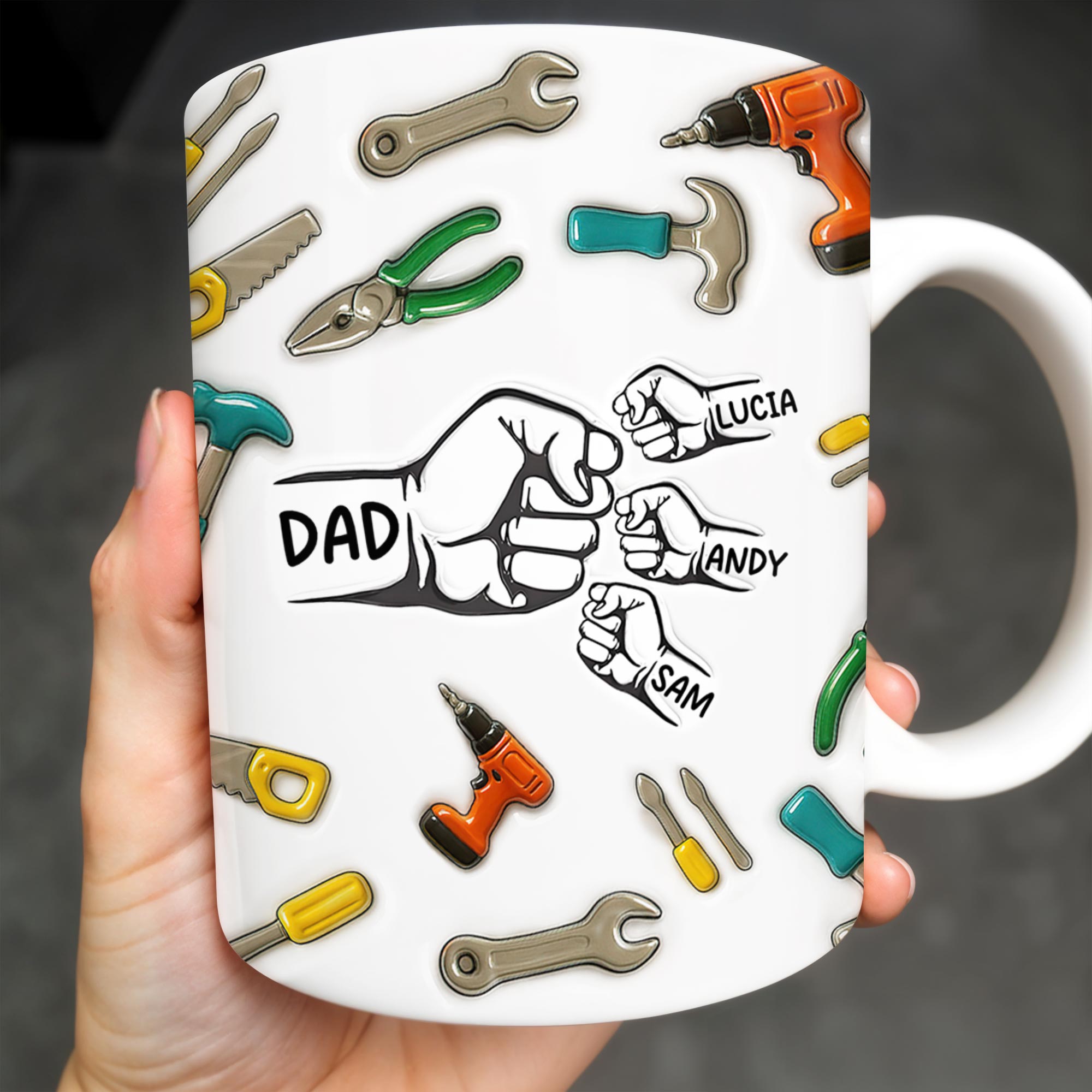 Tools and Fist Bump Design, A Heartfelt Gift, Personalized Custom ...