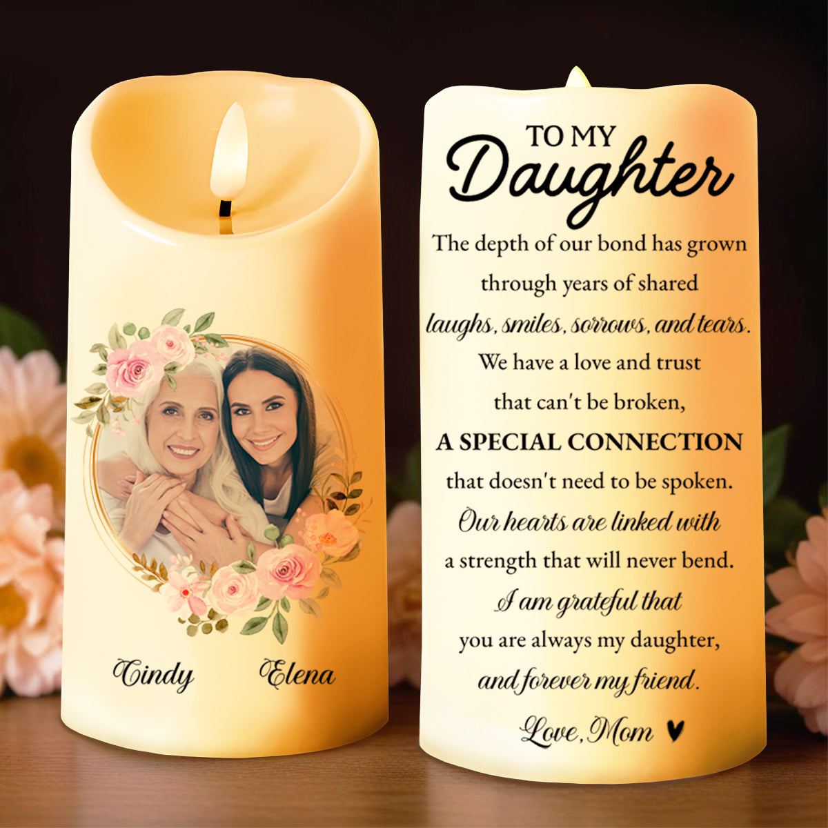 Special Connection - Personalized Custom LED Candle - Gift For ...