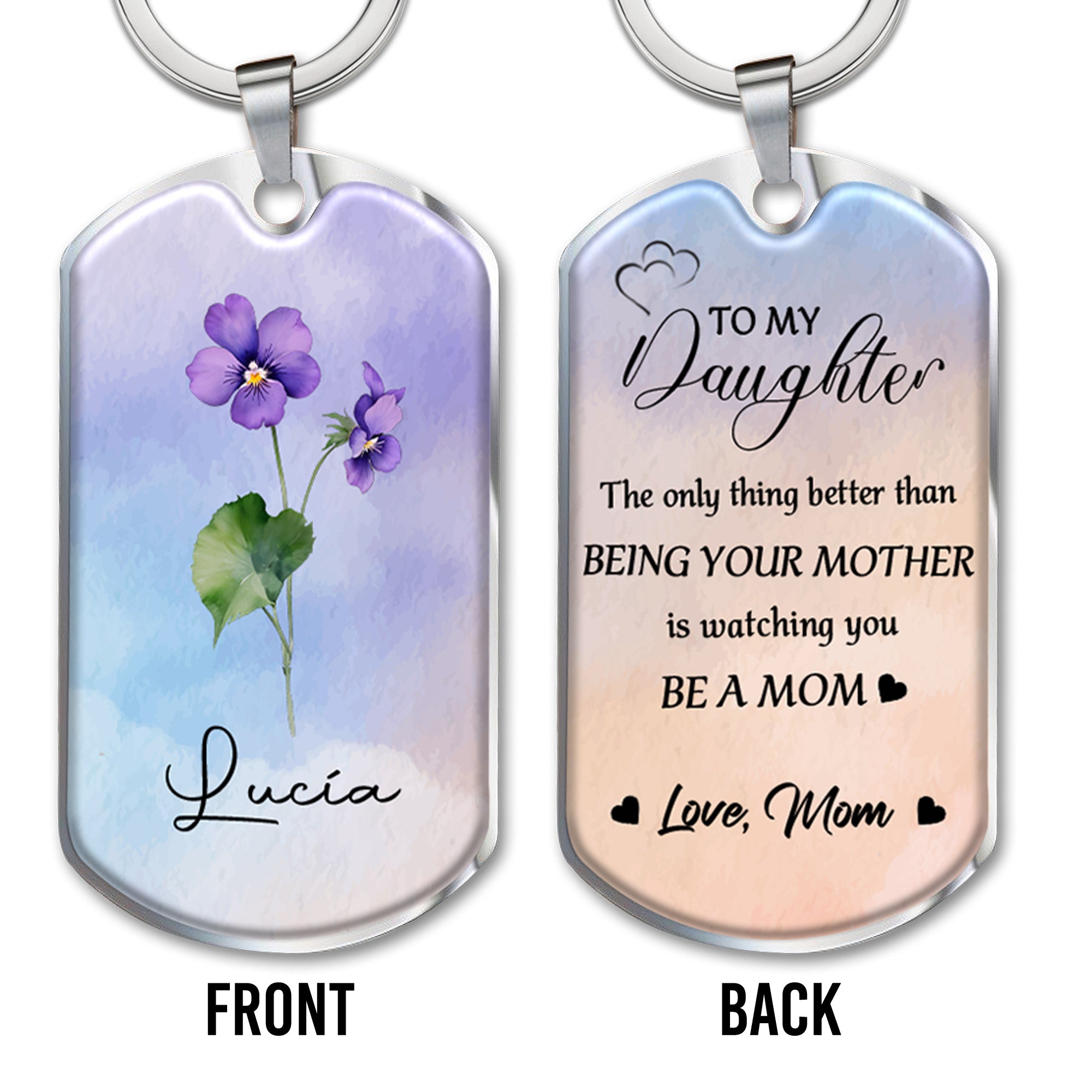 To My Daughter, Watching You Be A Mom - Personalized Custom Keychain ...