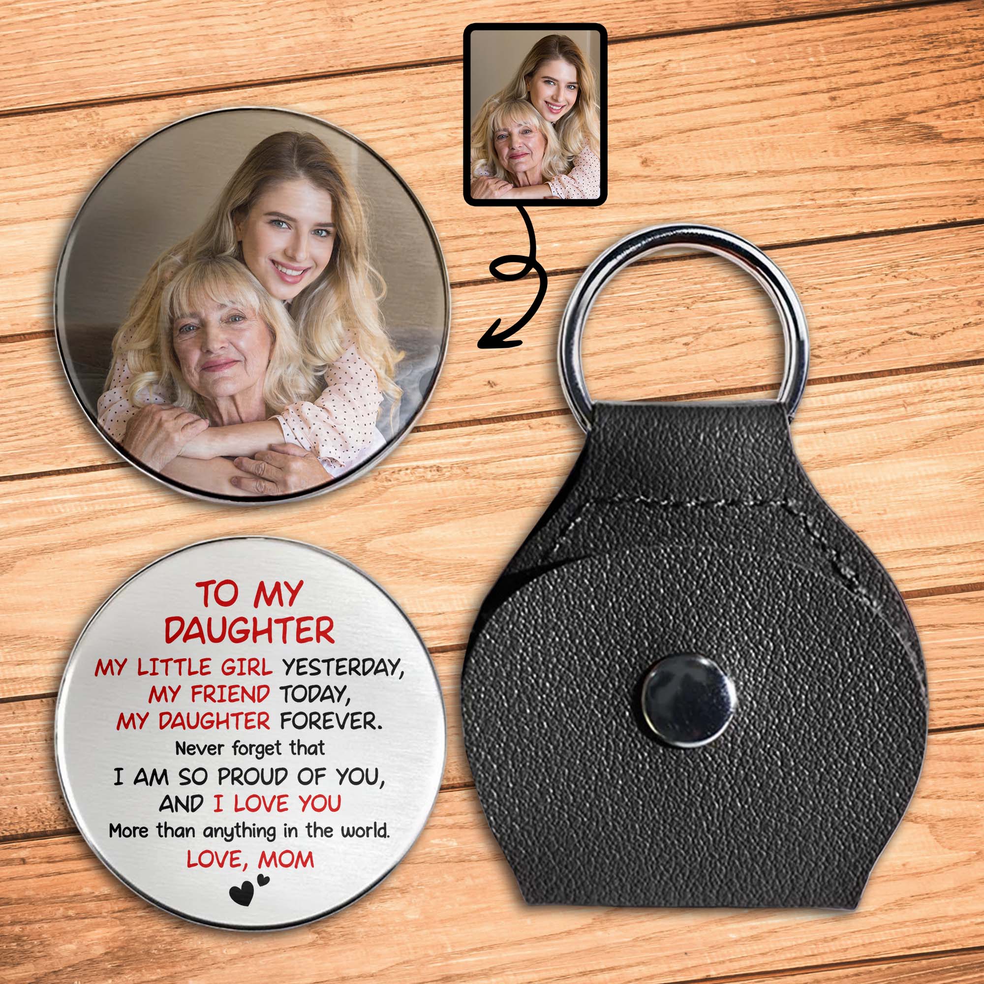 To My Daughter, Love Mom Keychain, Gift For Daughters – ALMAGEMS